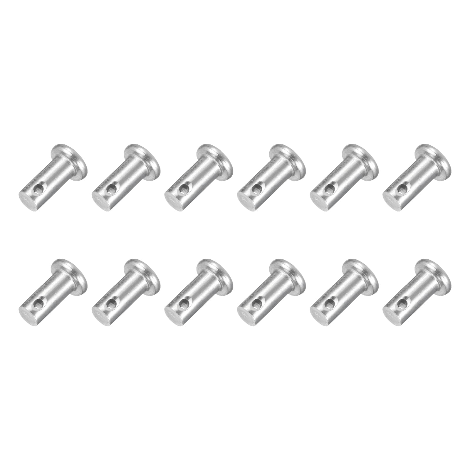 Uxcell 12Pcs 1/4" x 1/2" Single Hole Clevis Pins, 304 Stainless Steel ...