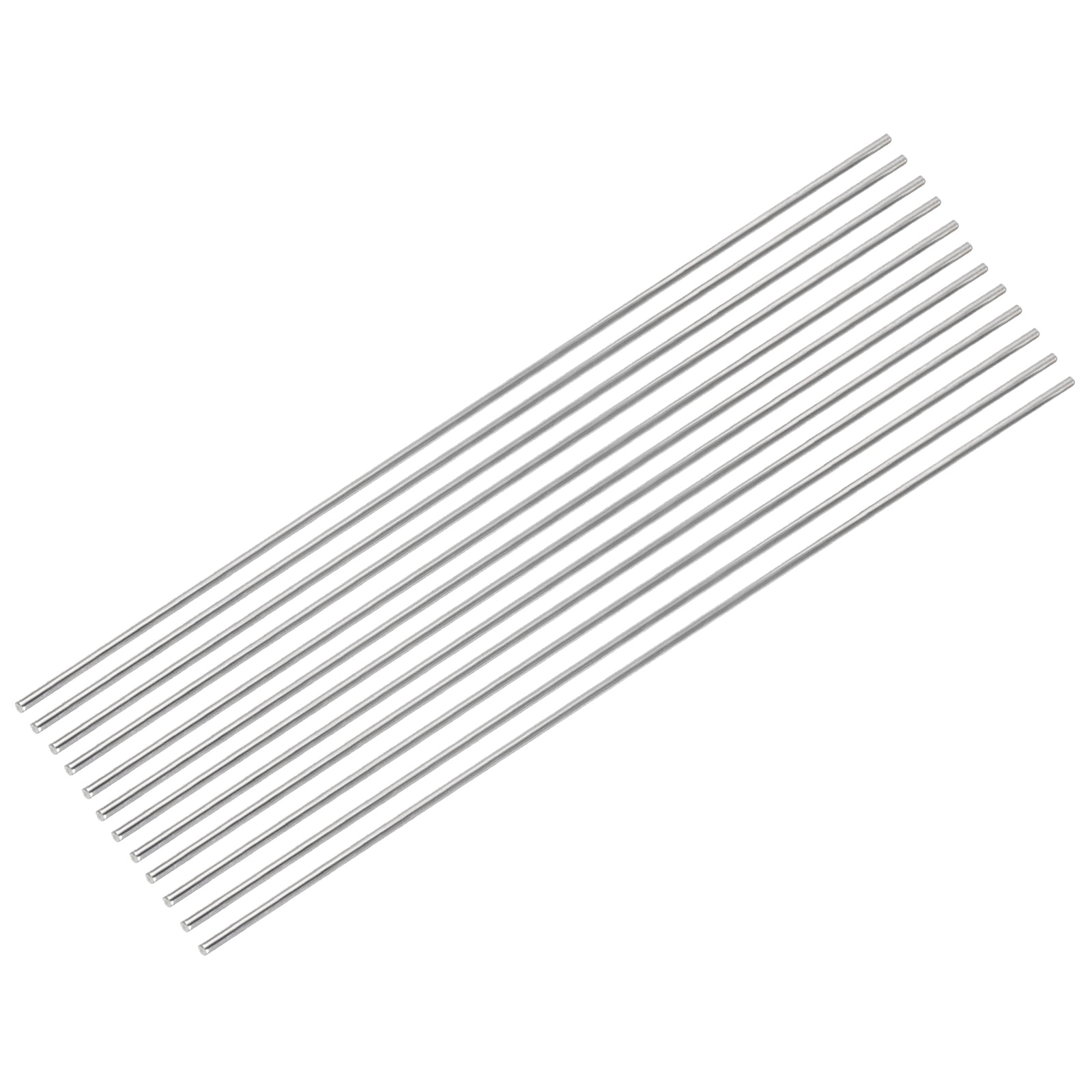 Uxcell 12Pcs 1.5mm x 300mm 304 Stainless Steel Rods, Round Metal Solid ...