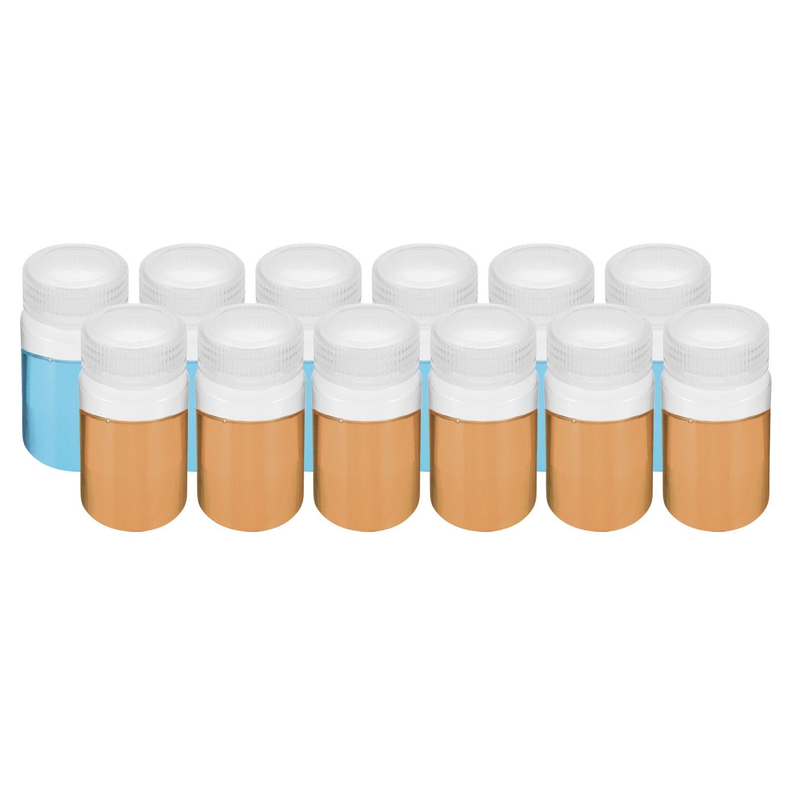 Uxcell 12Pcs 125ml Reagent Bottles, PP Wide Mouth Round Bottles with ...
