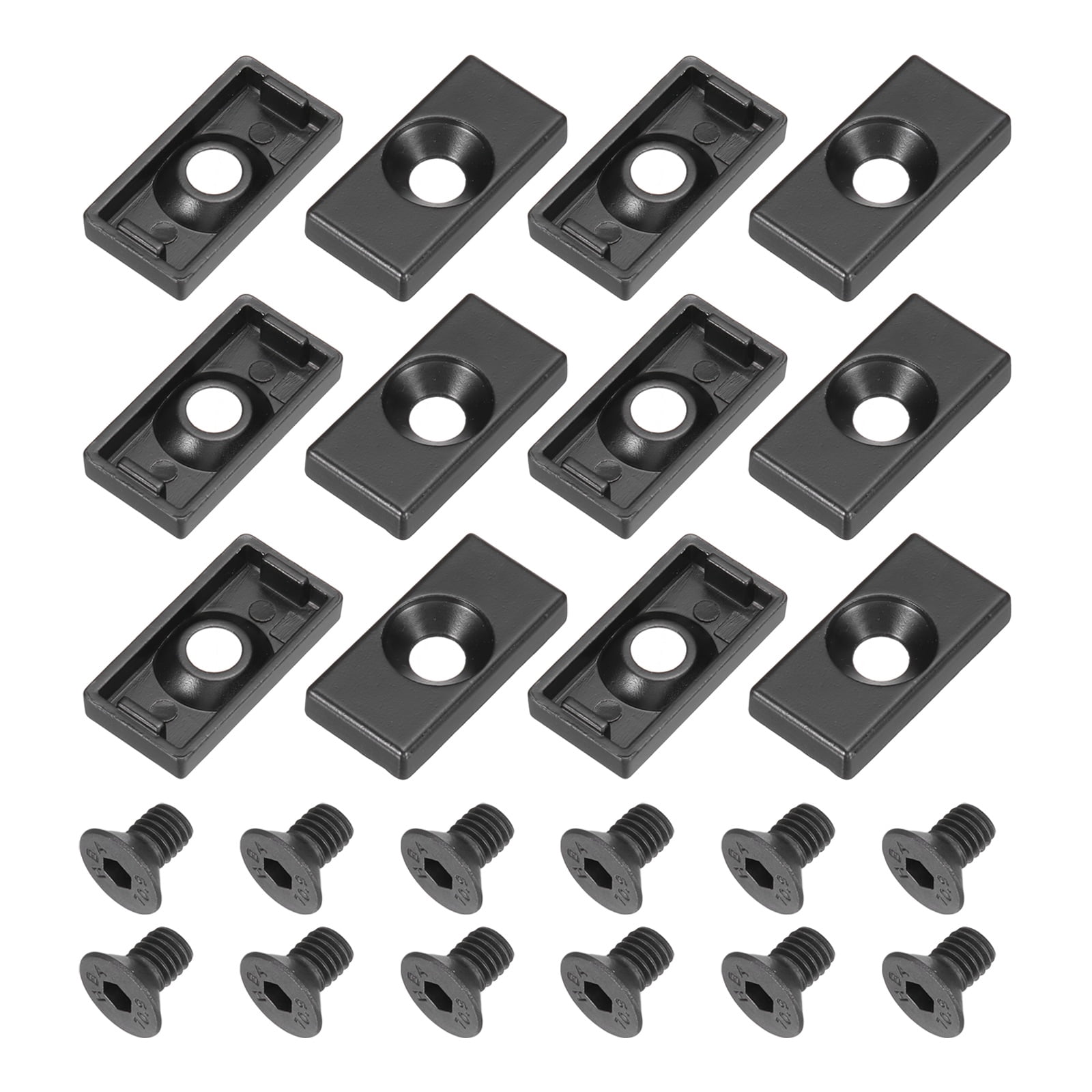Uxcell 12Pcs 1530 T-Slot 6.5mm Hole Dia Aluminum Extrusion End Cap ...