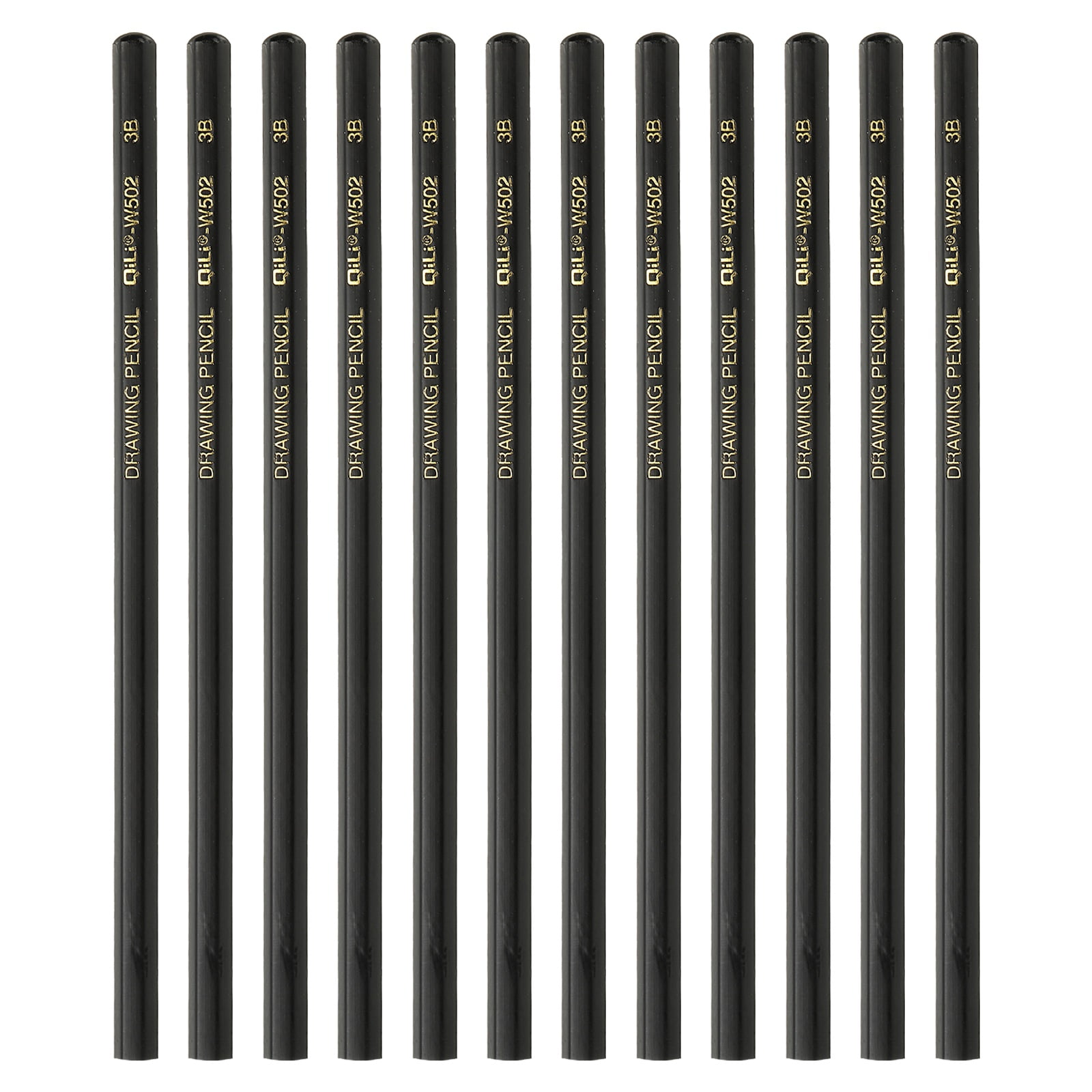 Uxcell 12Pcs 3B Drawing Pencils for Sketching, Hexagonal Sketch Pencils ...