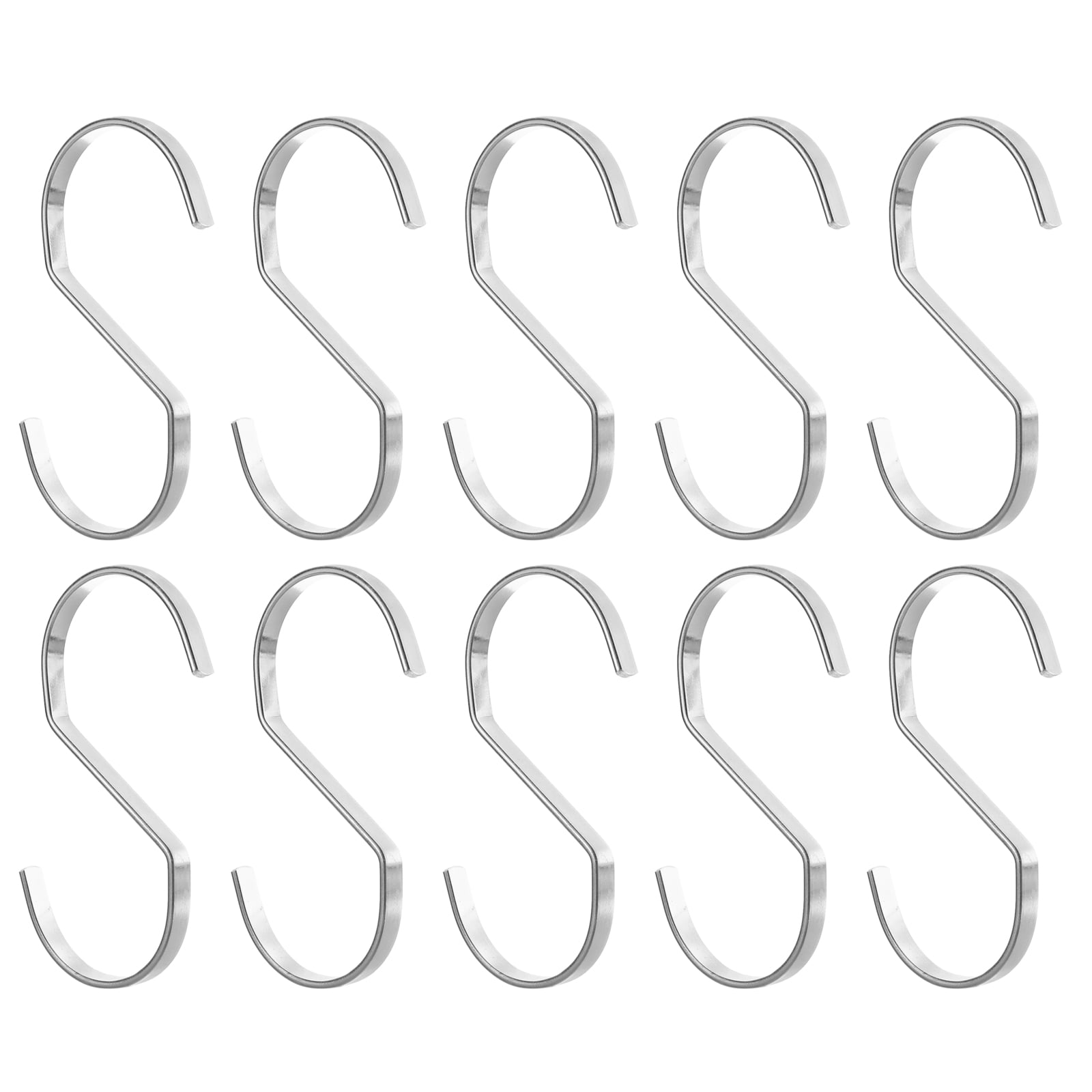 Uxcell 12Pcs 4.1 Inch Flat S Hooks Hanging Hook for Home Kitchen ...