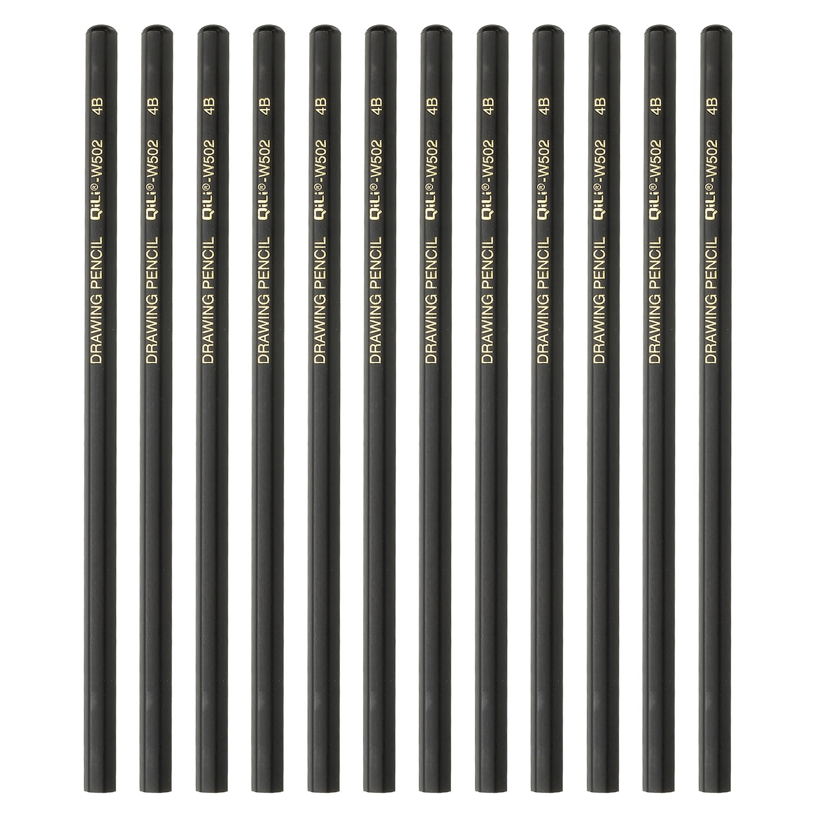 Uxcell 12Pcs 4B Drawing Pencils for Sketching, Hexagonal Sketch Pencils ...