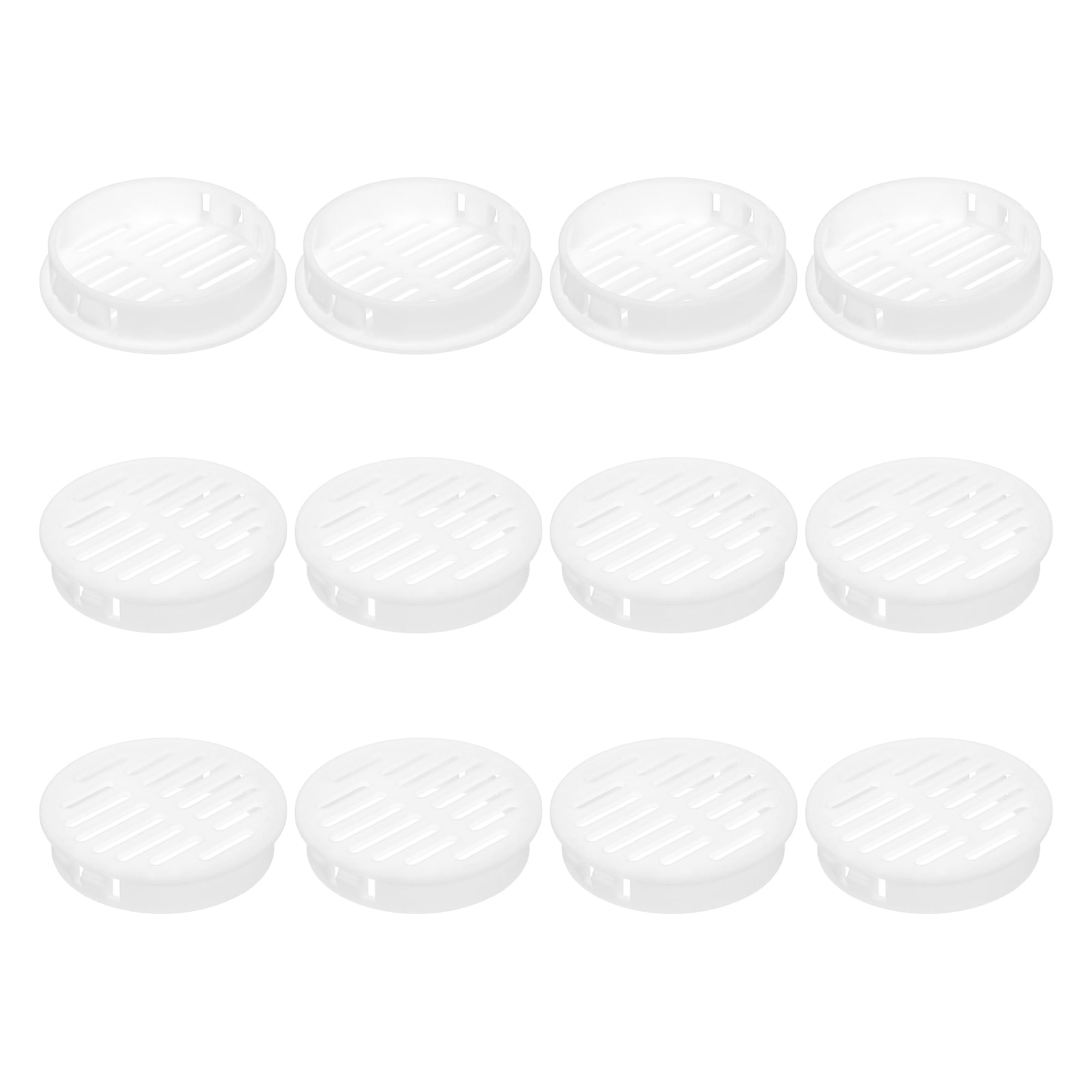 Uxcell 12Pcs 50mm/1.97" Circular Soffit Air Vents, Plastic Soffit Vent Cover, Round Mesh Hole ...