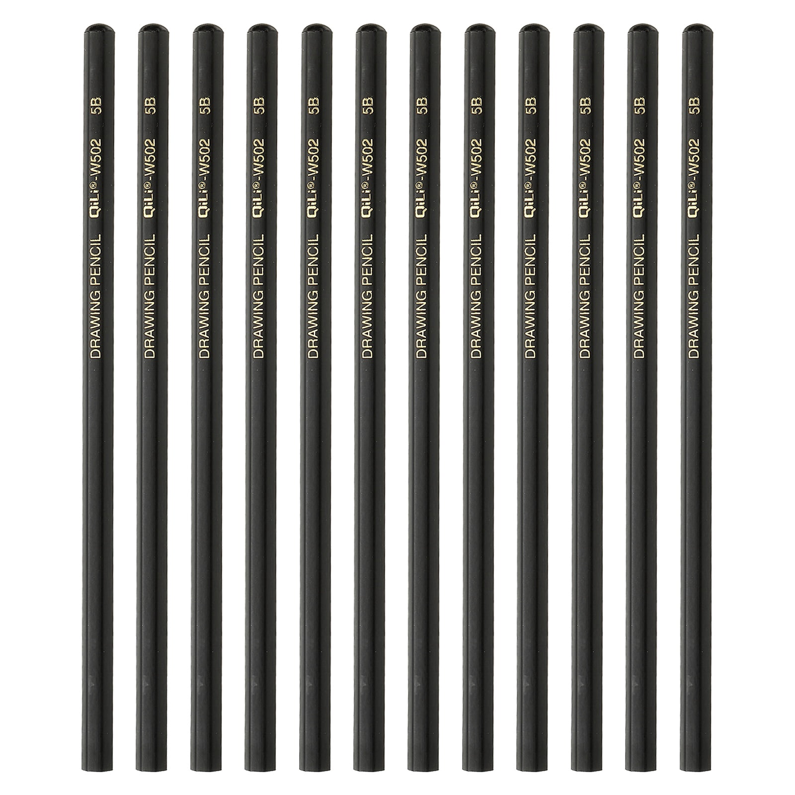 Uxcell 12Pcs 5B Drawing Pencils for Sketching, Hexagonal Sketch Pencils ...