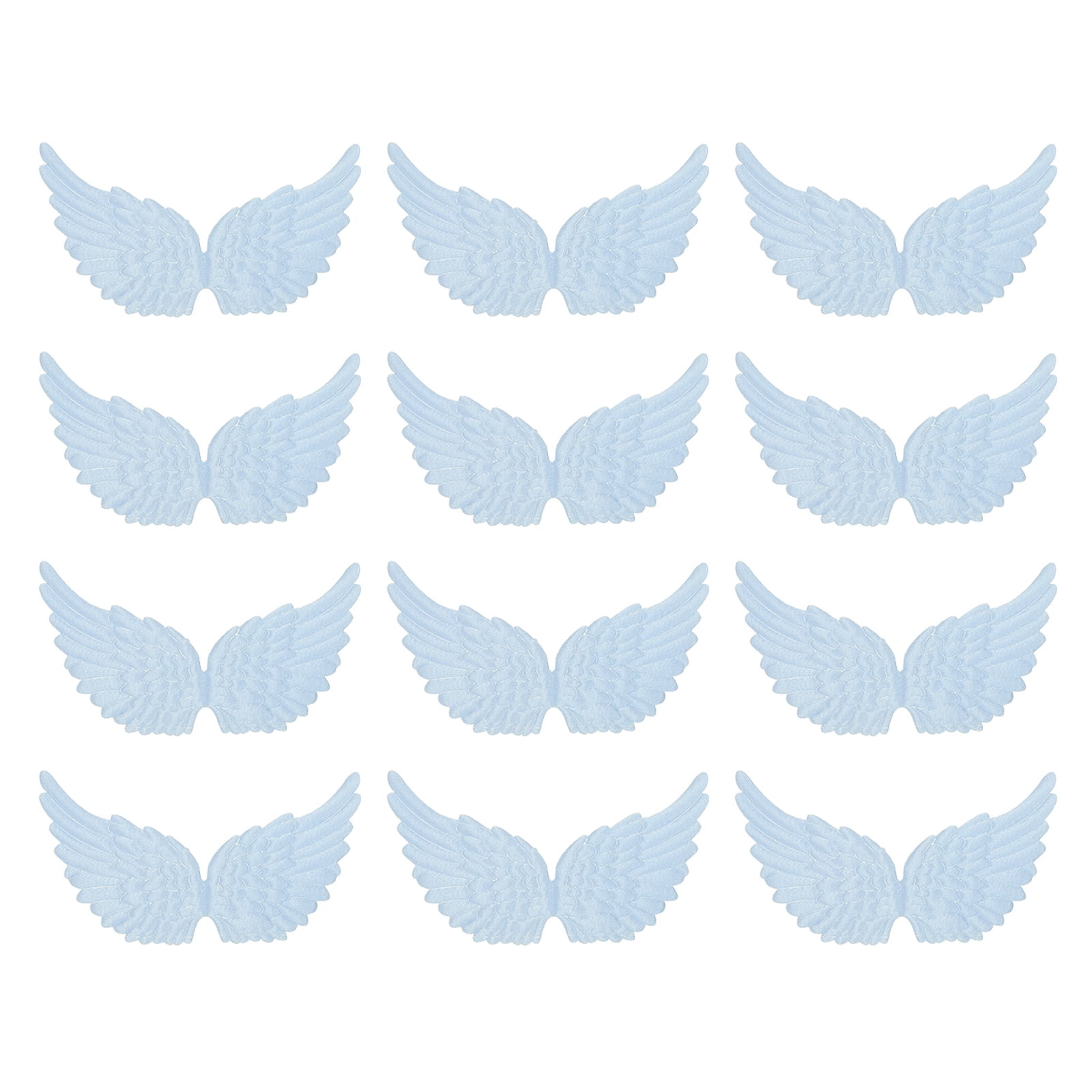Uxcell 12Pcs Angel Wings for Crafts, Small Glitter Angel Wings Ornament ...