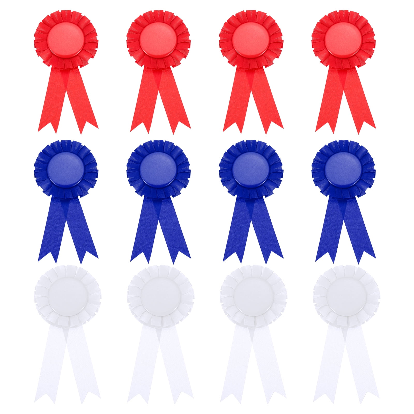 Uxcell 12Pcs Blank Award Ribbon, 6" x 3" Honorable Participation Badge ...