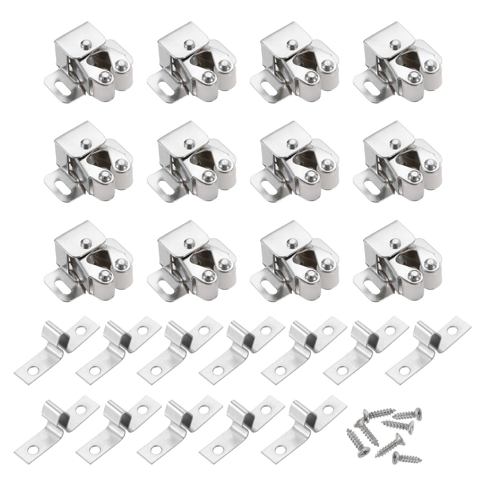 Uxcell 12Pcs Cabinet Latch Double Roller Catch, Lock Stop Catch Clamp ...