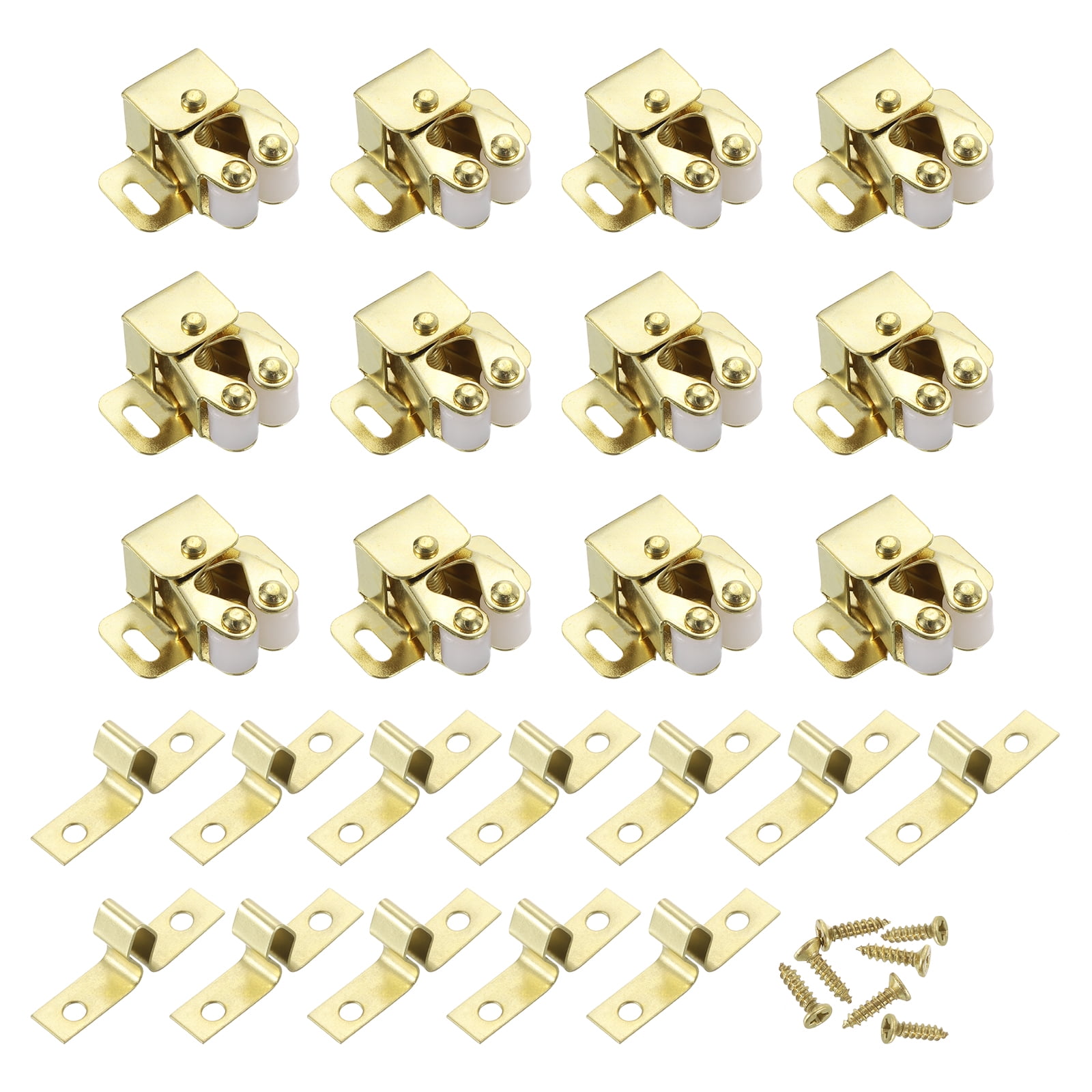 Uxcell 12Pcs Cabinet Latch Double Roller Catch, Lock Stop Catch Clamp ...