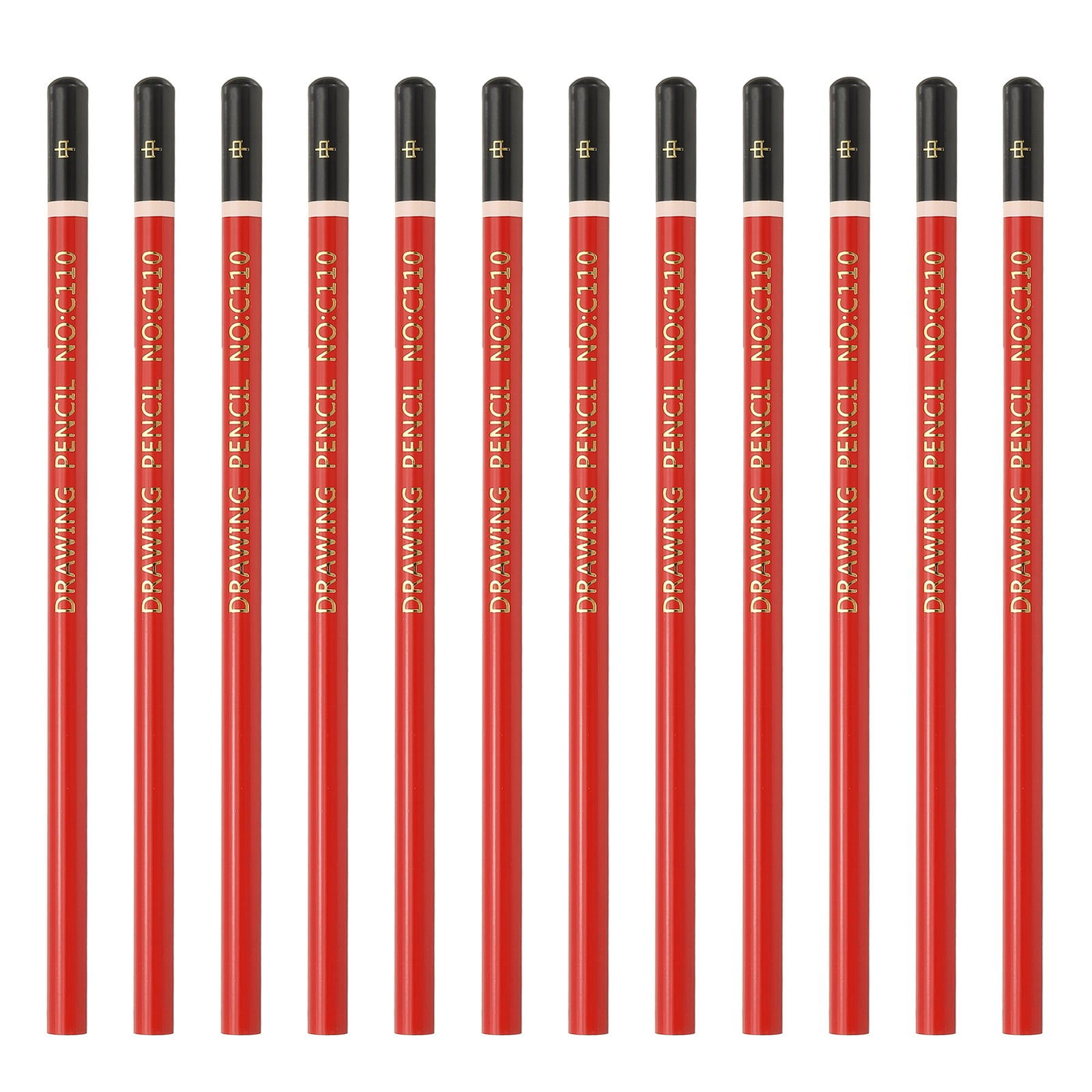 Uxcell 12Pcs Charcoal Pencils, Moderate Soft Charcoal Round Drawing ...