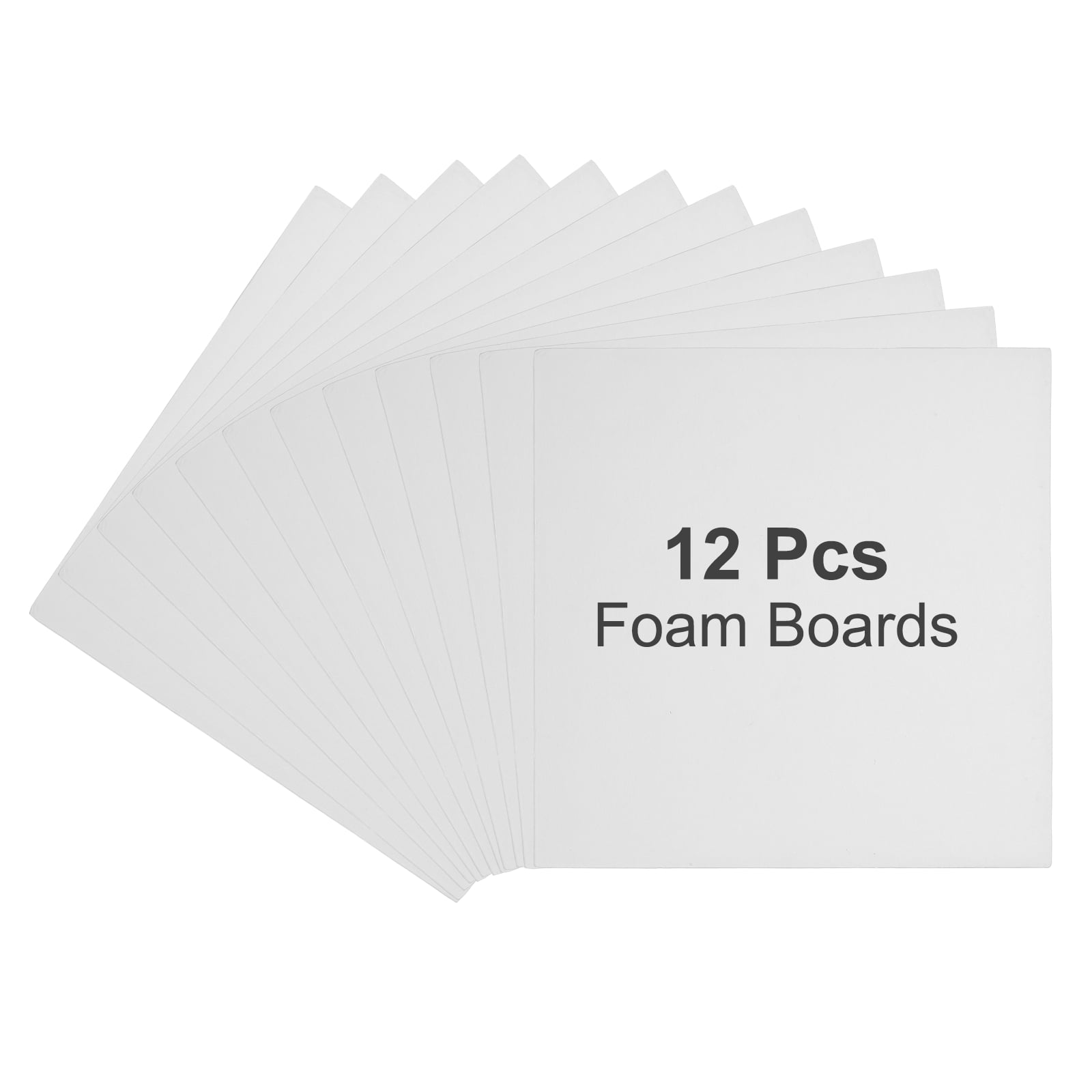 Uxcell 12Pcs Foam Boards, 100 x 100 x 3/16" (5mm) Thick Foam Core Board ...
