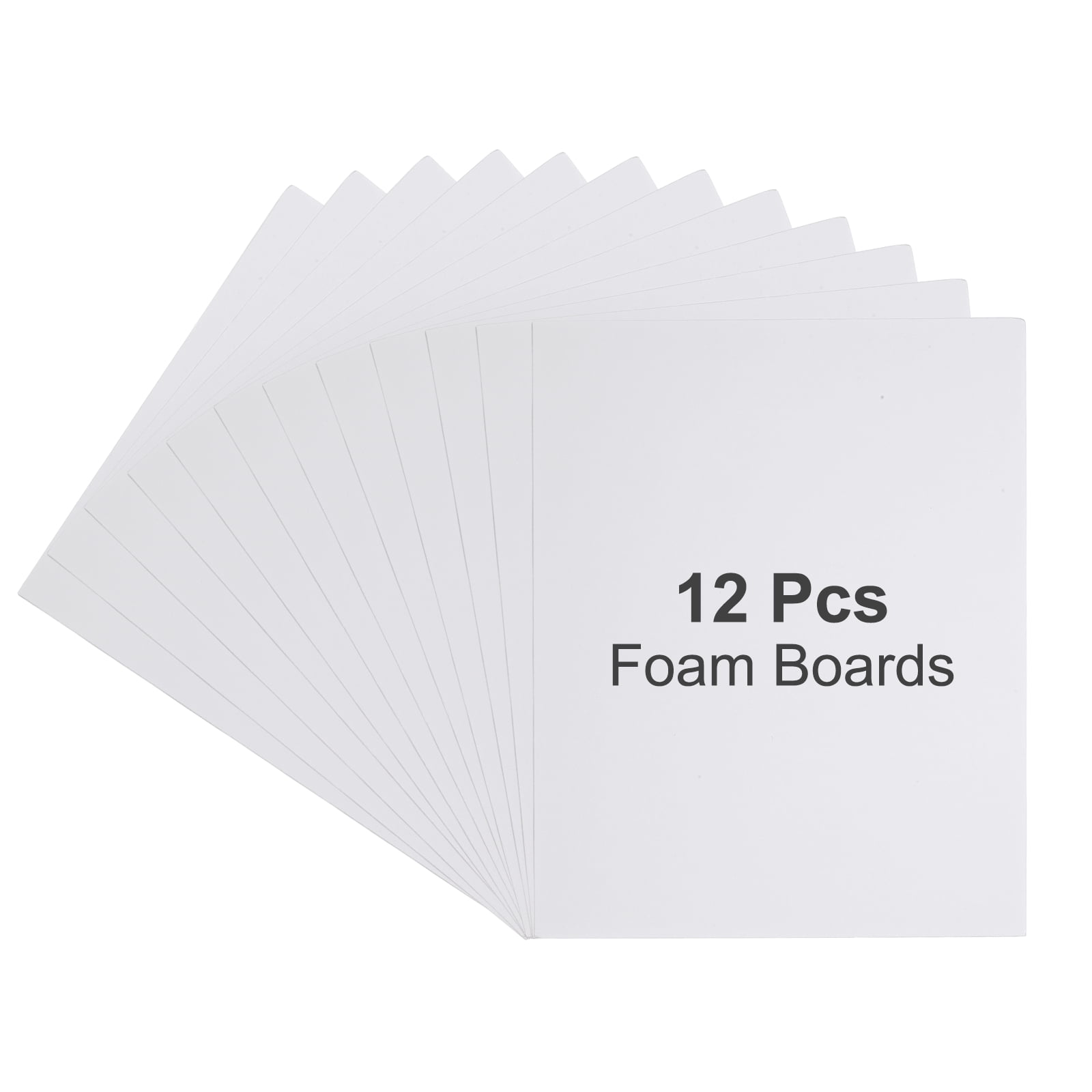 Uxcell 12Pcs Foam Boards, 254 x 203 x 3/16" (5mm) Thick Foam Core Board ...