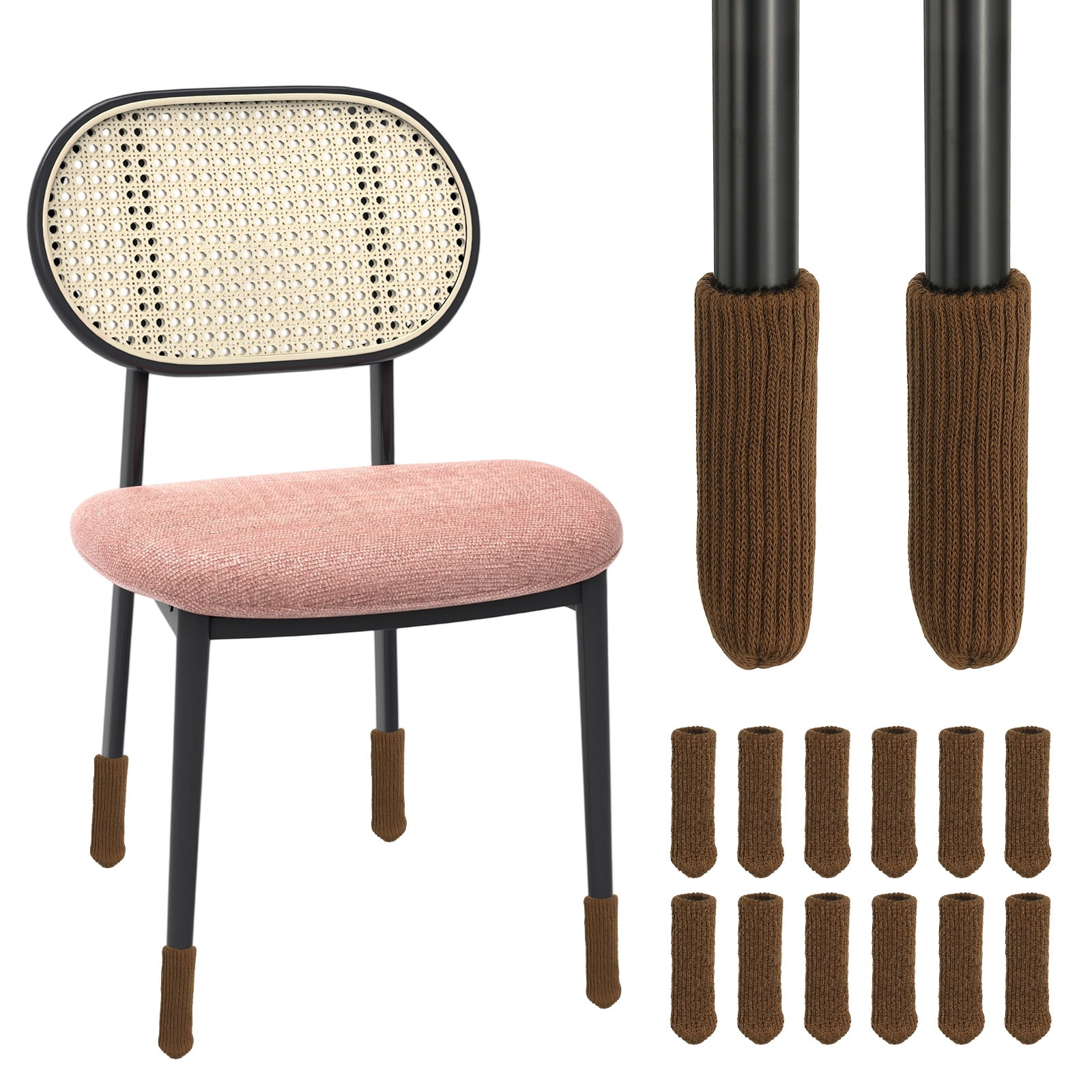 Uxcell 12Pcs Knitted Chair Leg Floor Protector, Coffee Furniture Chair ...