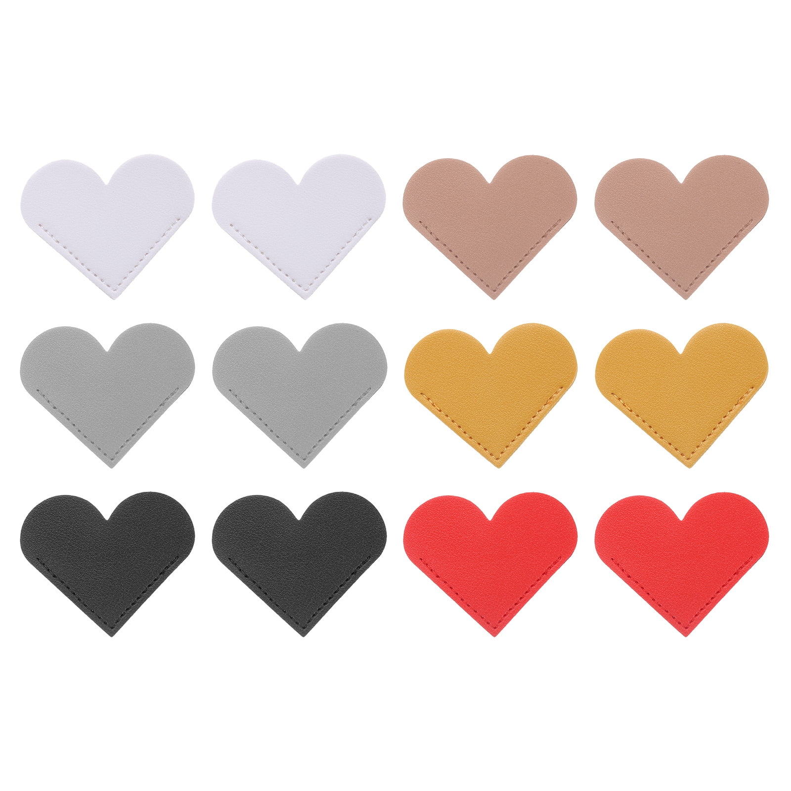 Uxcell 12Pcs Leather Heart Bookmarks, Corner Bookmarks Book Marks Page ...