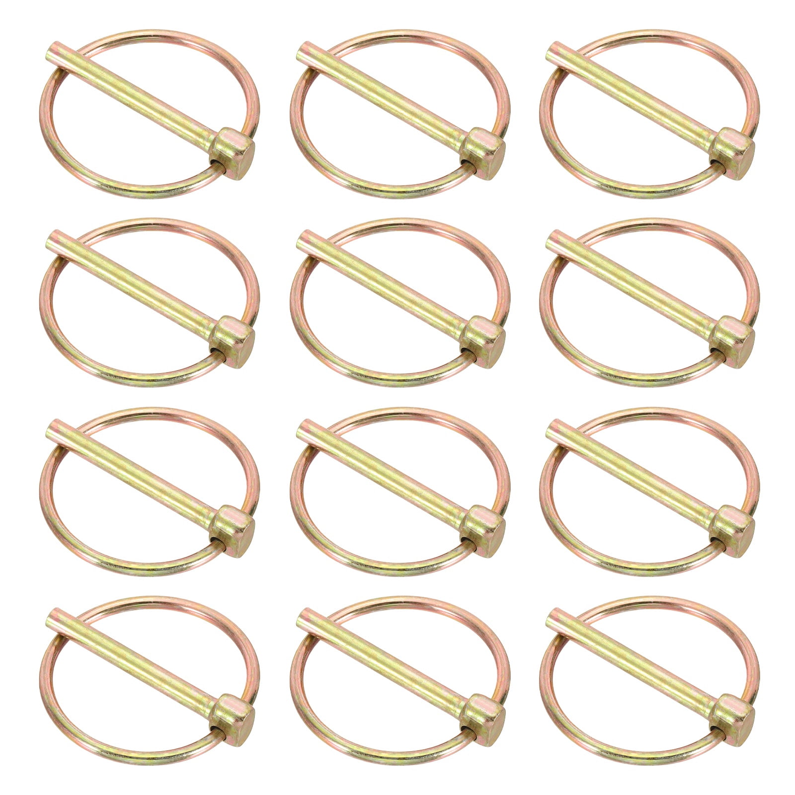 Uxcell 12Pcs Lynch Pin with Ring (3/16" x 1-1/2") - Heavy Duty Linch ...