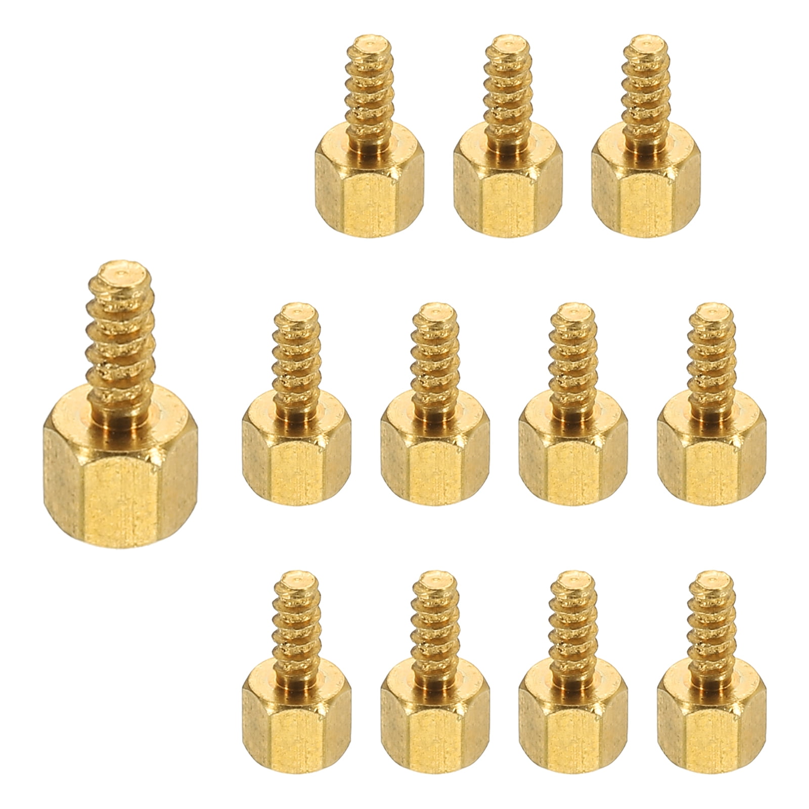 Uxcell 12Pcs M2.5.5 4+6mm Hex Standoff Spacer, Male to Female Copper ...