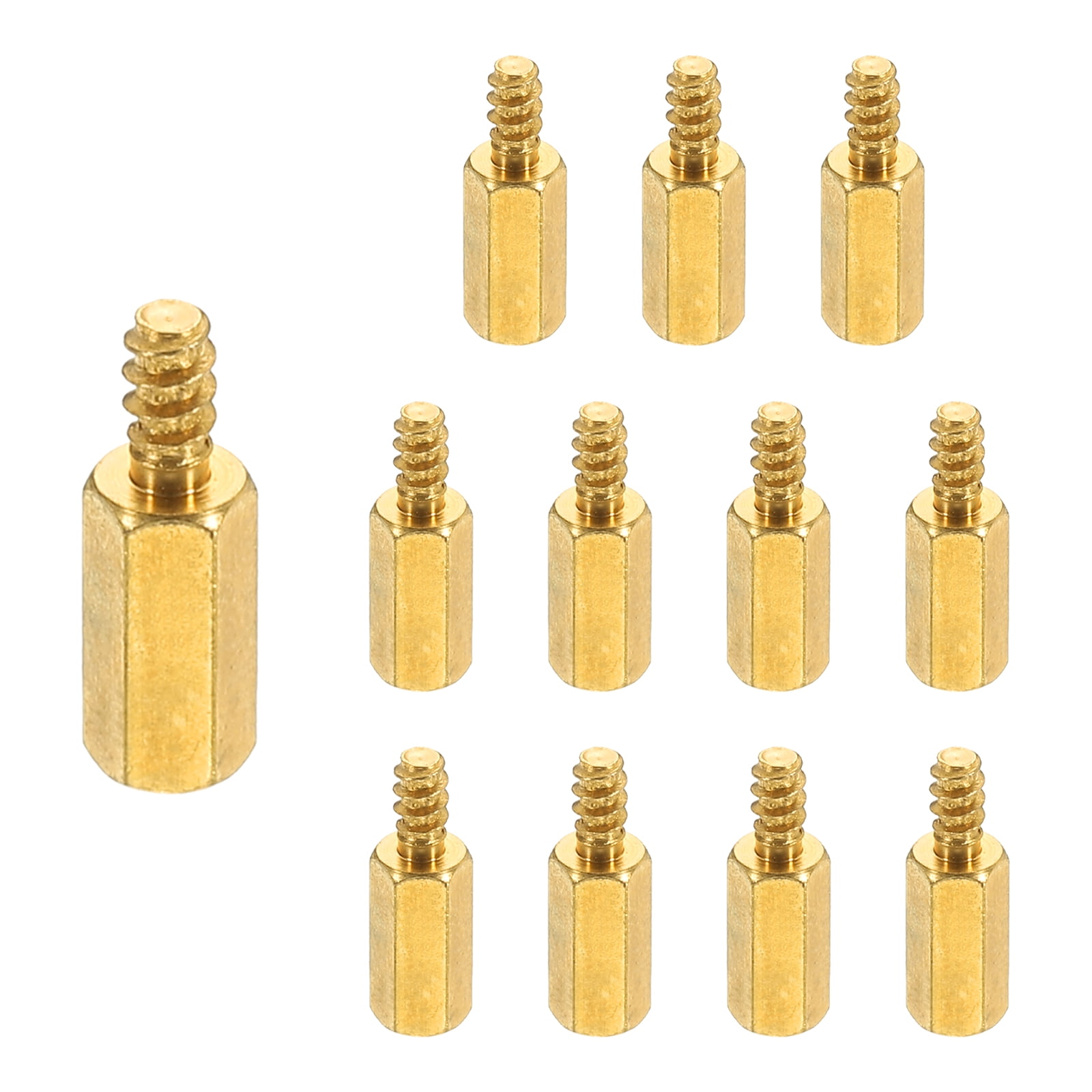 Uxcell 12Pcs M3 12+6mm Hex Standoff Spacer, Male to Female Copper ...