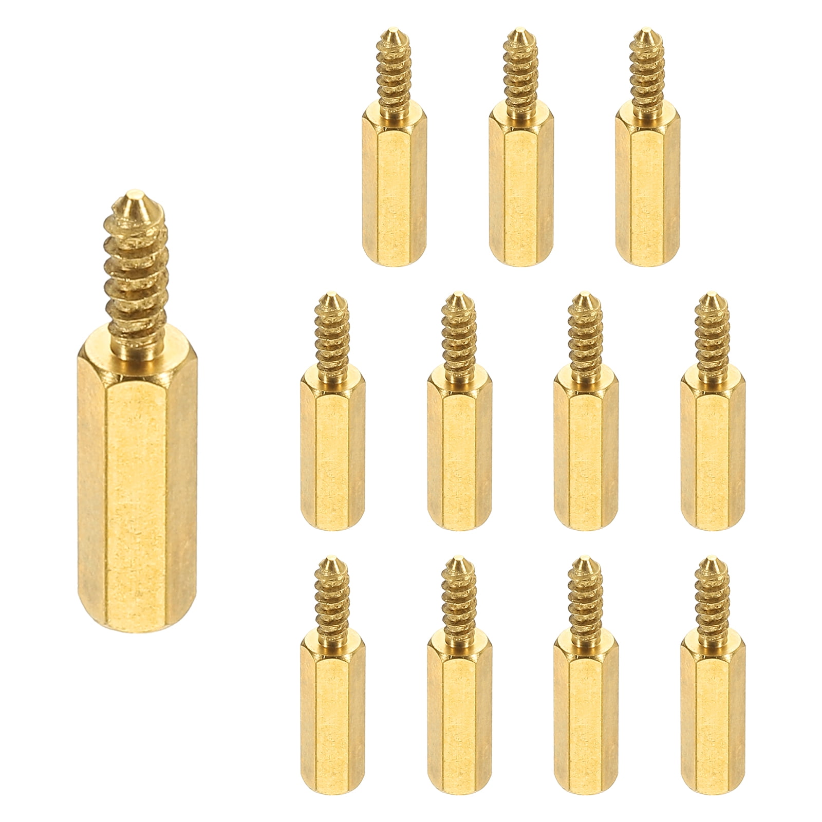 Uxcell 12Pcs M3 14+8mm Hex Standoff Spacer, Male to Female Copper ...