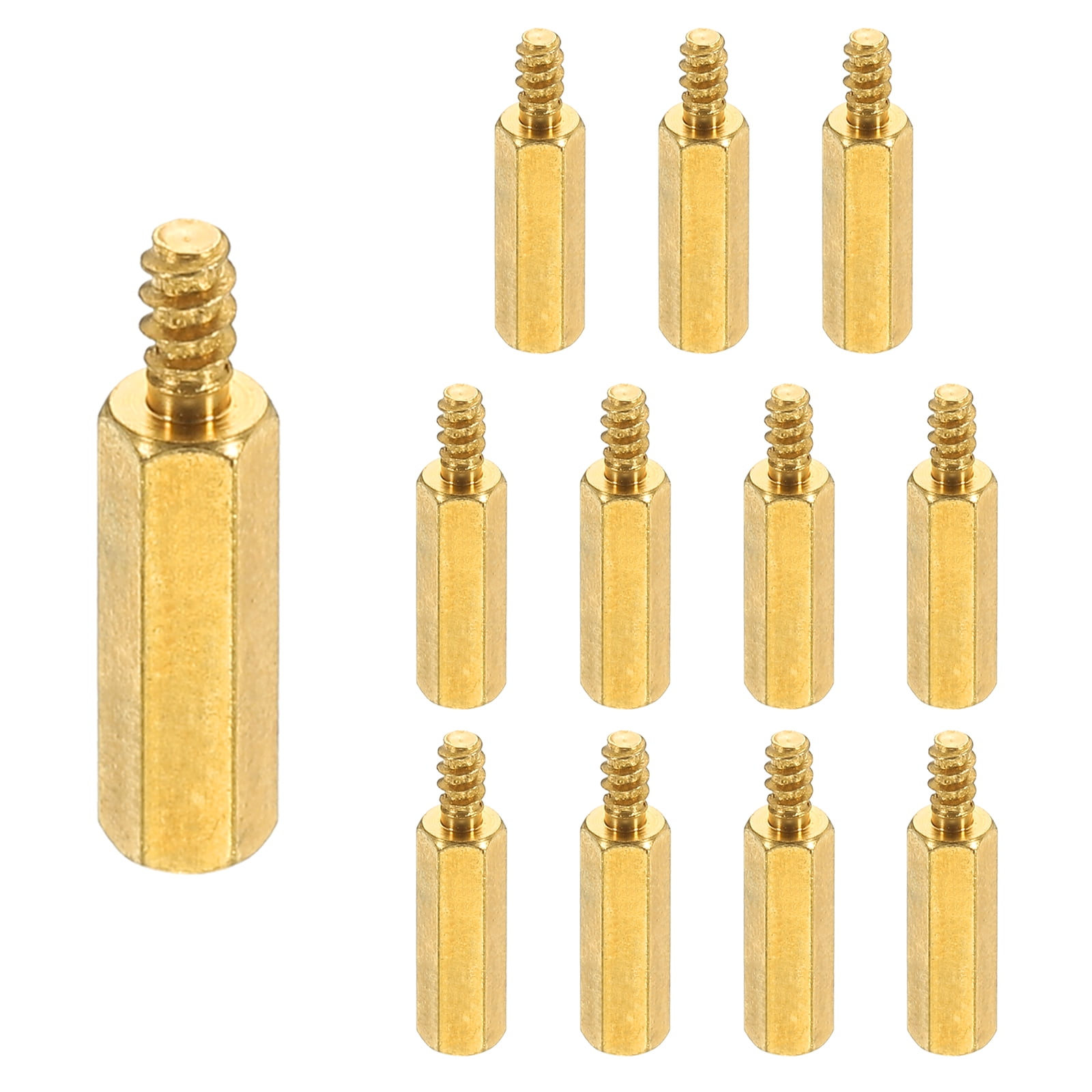 Uxcell 12Pcs M3 15+6mm Hex Standoff Spacer, Male to Female Copper ...