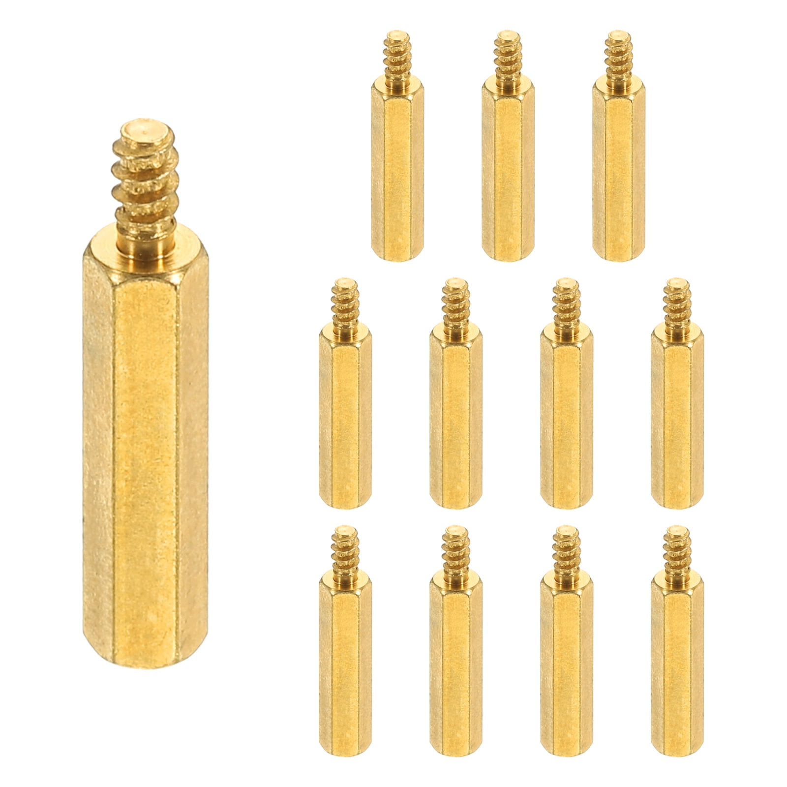 Uxcell 12Pcs M3 20+6mm Hex Standoff Spacer, Male to Female Copper ...
