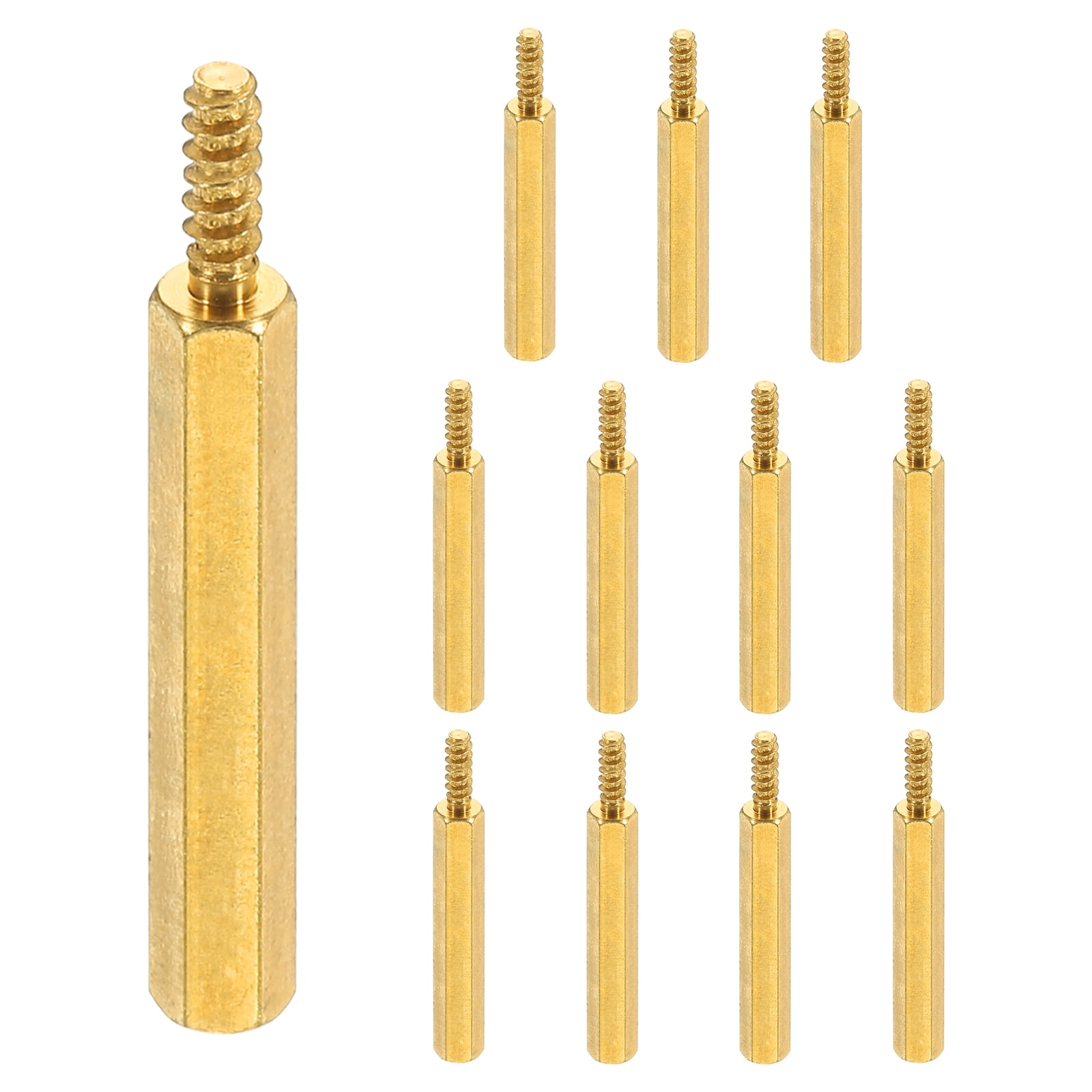 Uxcell 12Pcs M3 30+8mm Hex Standoff Spacer, Male to Female Copper ...