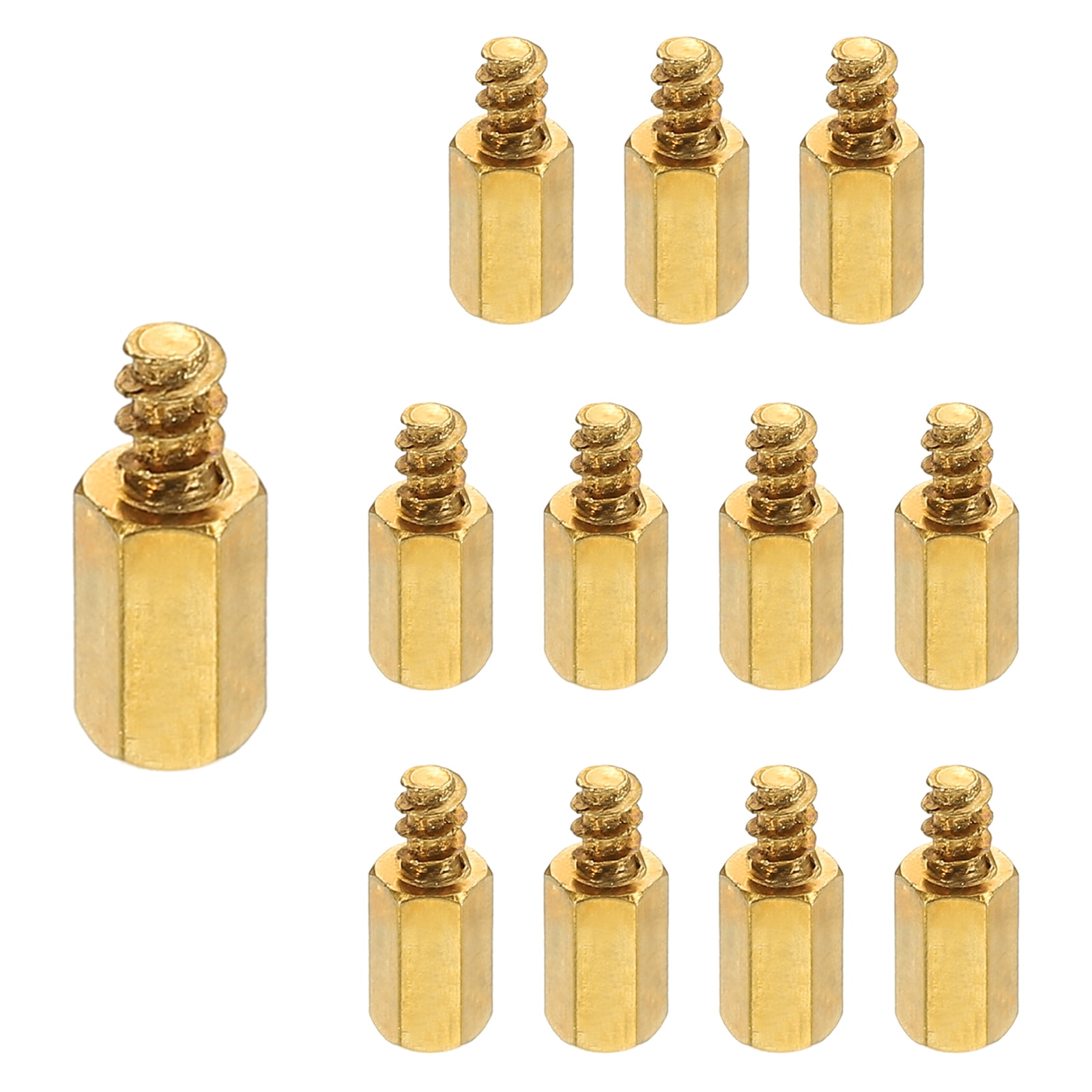 Uxcell 12Pcs M4 10+6mm Hex Standoff Spacer, Male to Female Copper ...