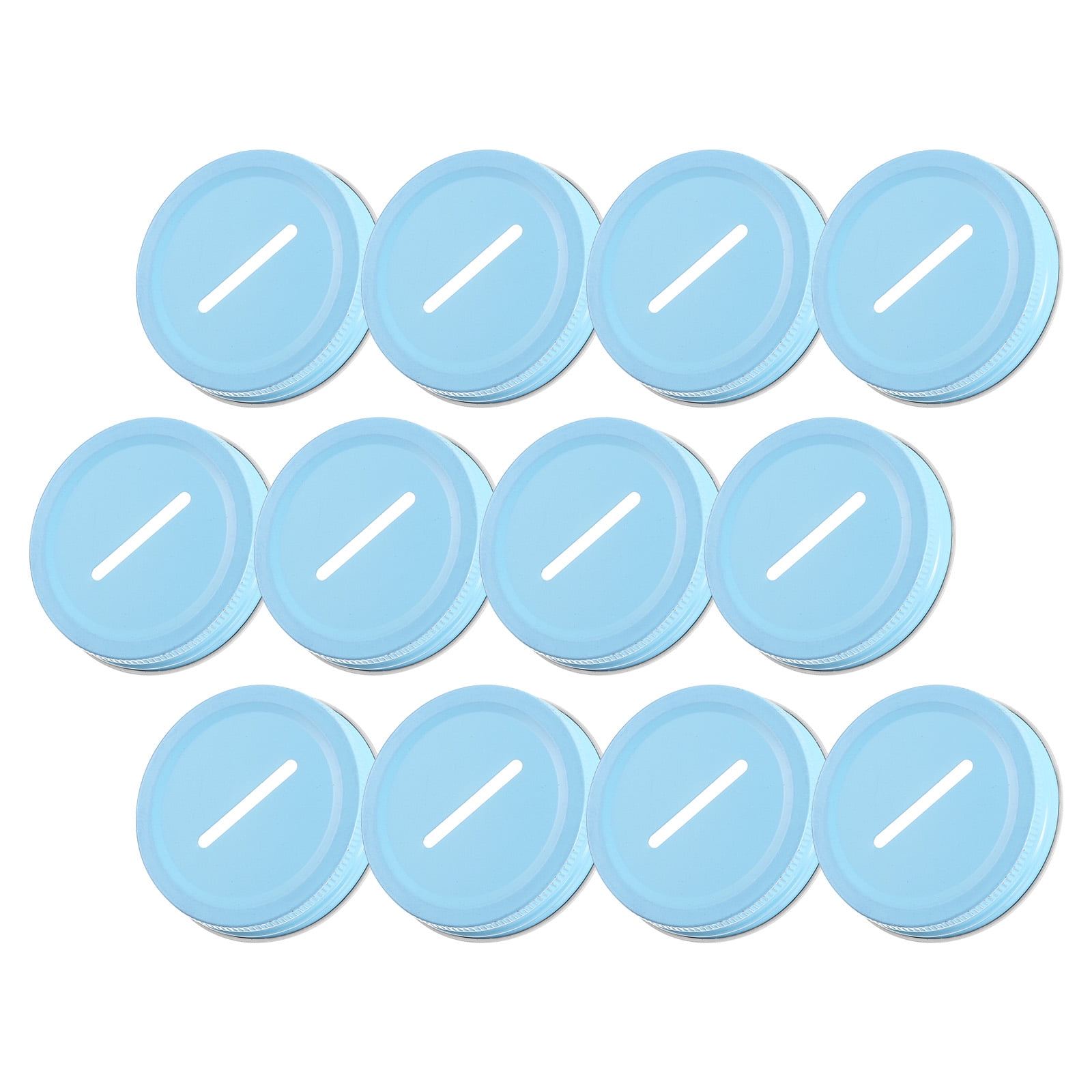 Uxcell 12Pcs Metal Coin Slot Lid, Tinplate Canning Bank Caps for Mason ...