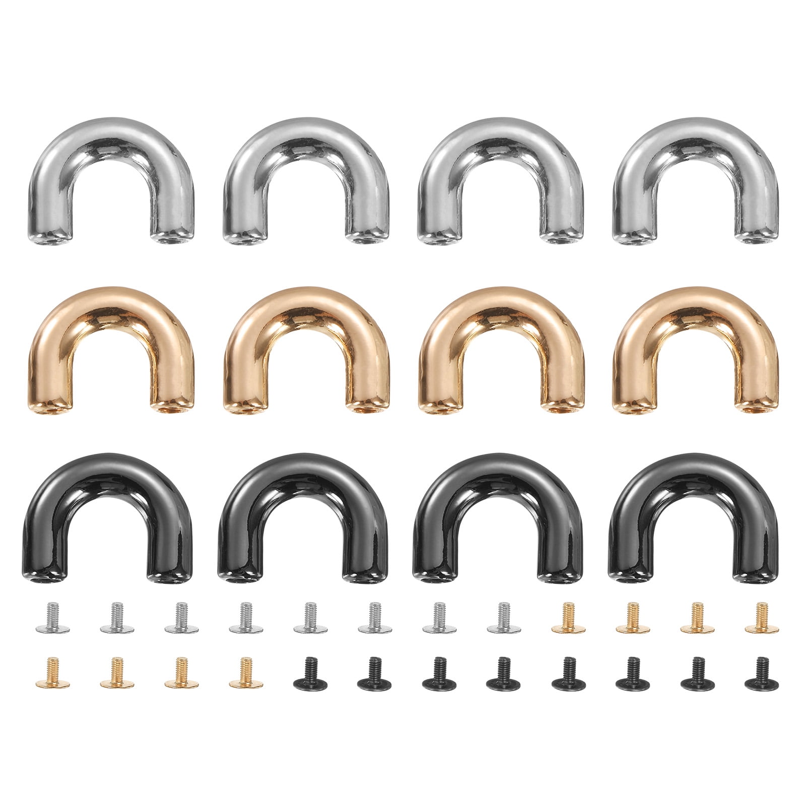 12Pcs Metal D-Ring Connector Buckles, Alloy Arch Bridge D-Ring Buckles ...