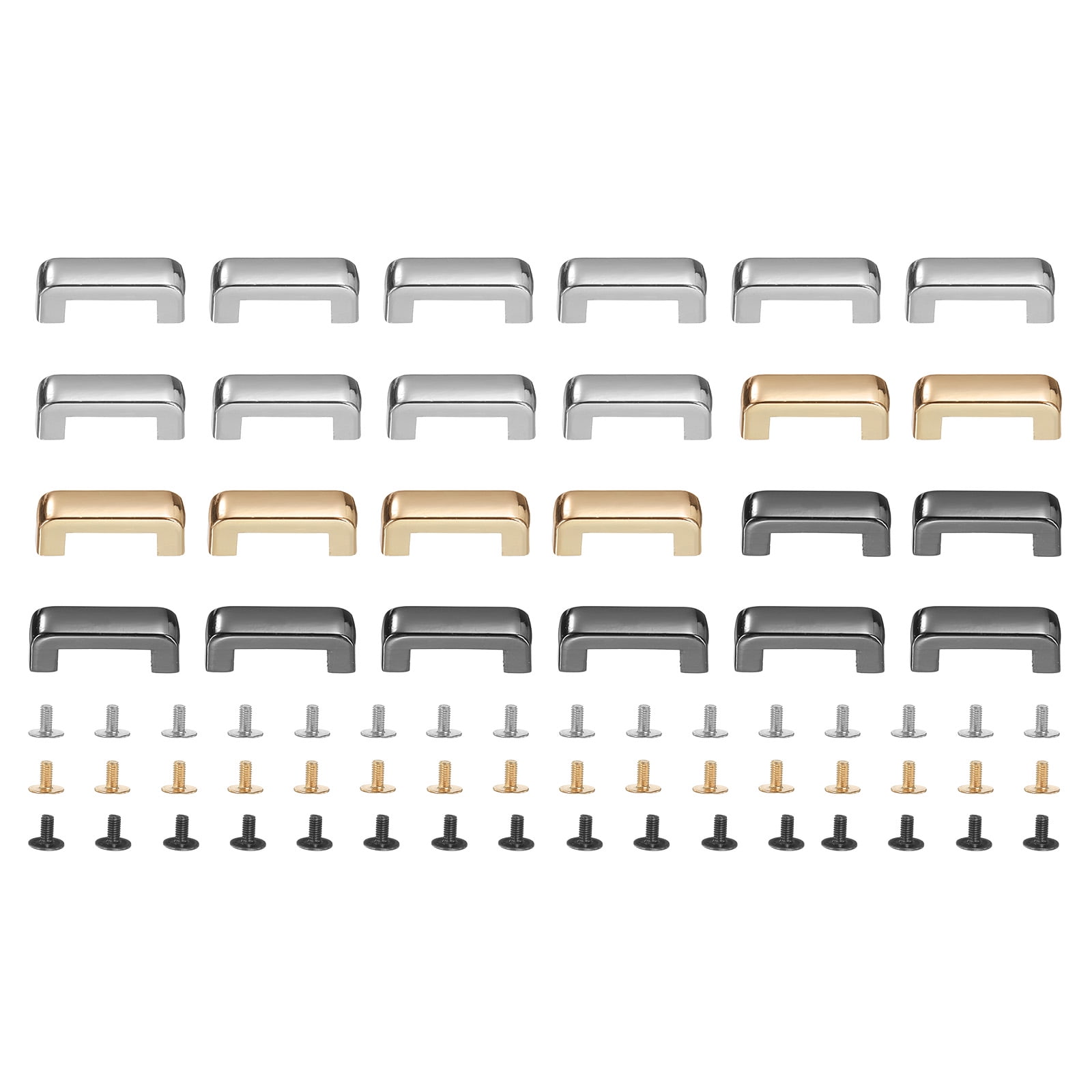 24Pcs Metal D-Ring Connector Buckles, Alloy Right Angle Arch Bridge D ...