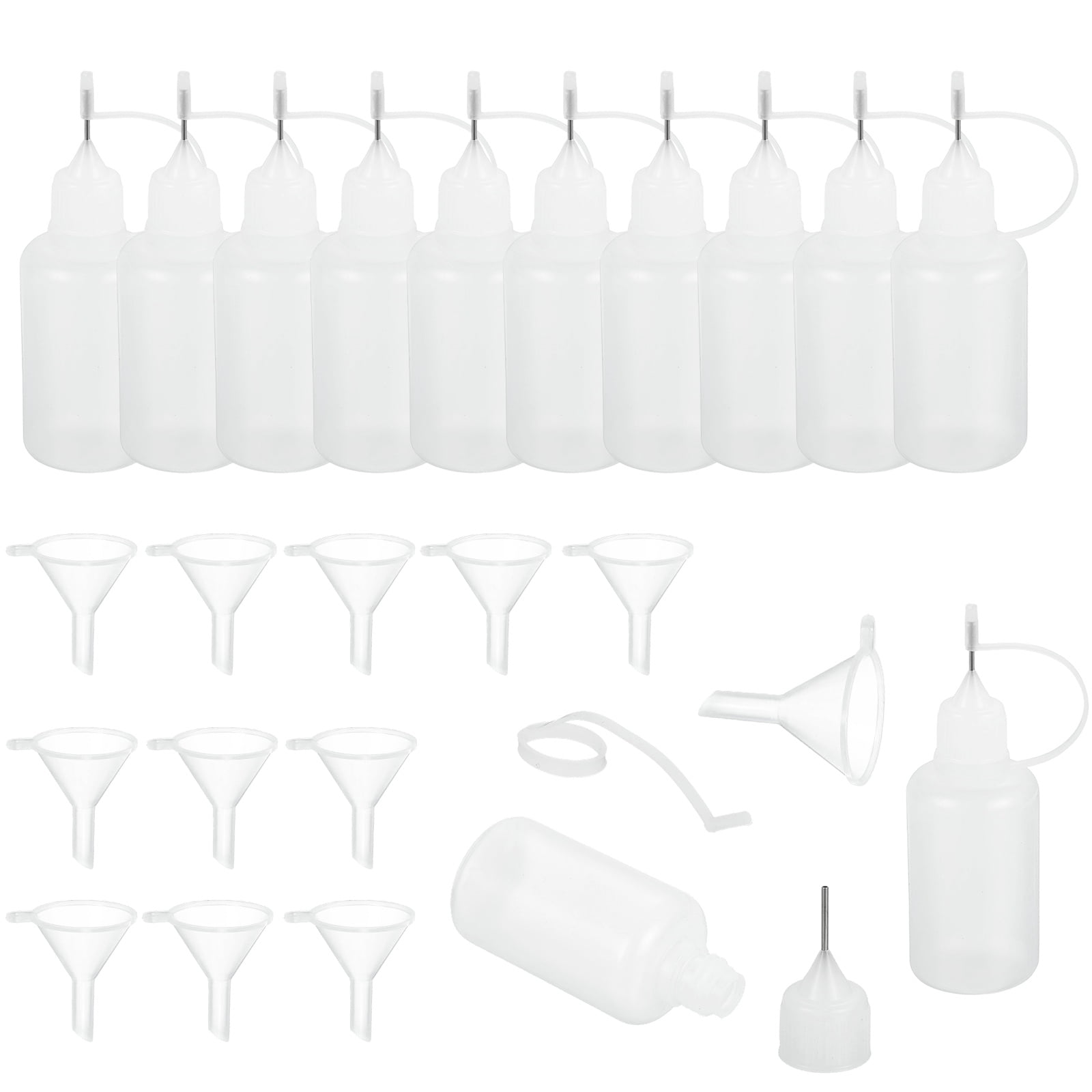 Uxcell 12Pcs Needle Tip Squeeze Bottle, 30ml/1.01oz Glue Tip Applicator ...