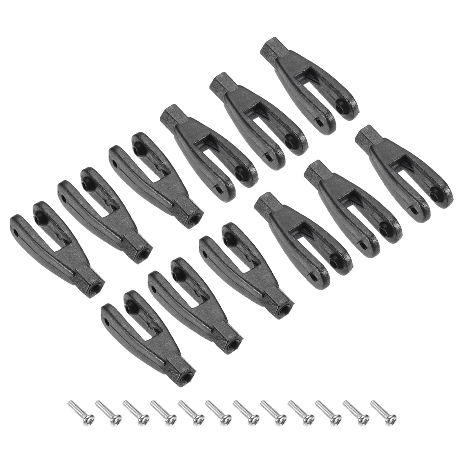 Uxcell 12Pcs Nylon Clevis M2 Thread Linkage 2mm End for RC Airplane Car ...