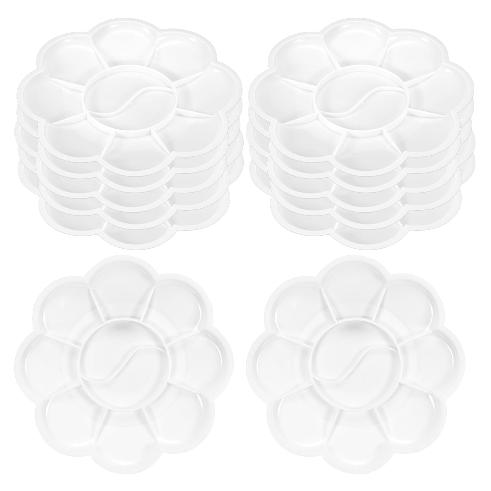 Uxcell 12Pcs Paint Tray Palette, 4.5"/11.5cm Painting Palette Plastic ...