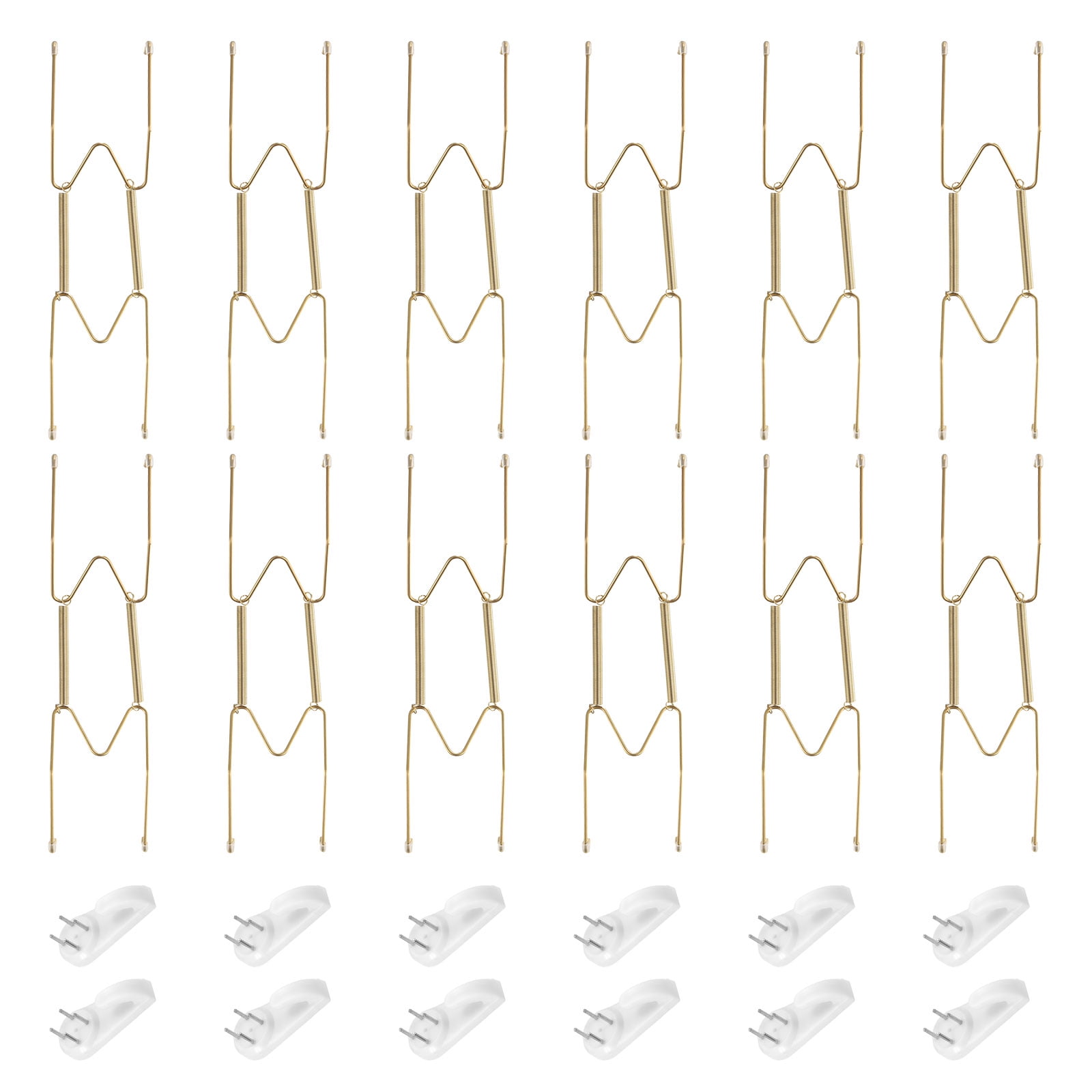Uxcell 12Pcs Plate Hanger, Stainless Steel Invisible Wall Plate Hangers ...