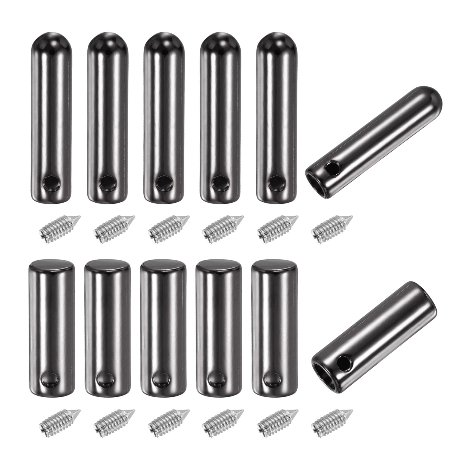 Uxcell 12Pcs Shoelace Tips with Screw, 2 Style 20mm/25mm Alloy Shoes ...