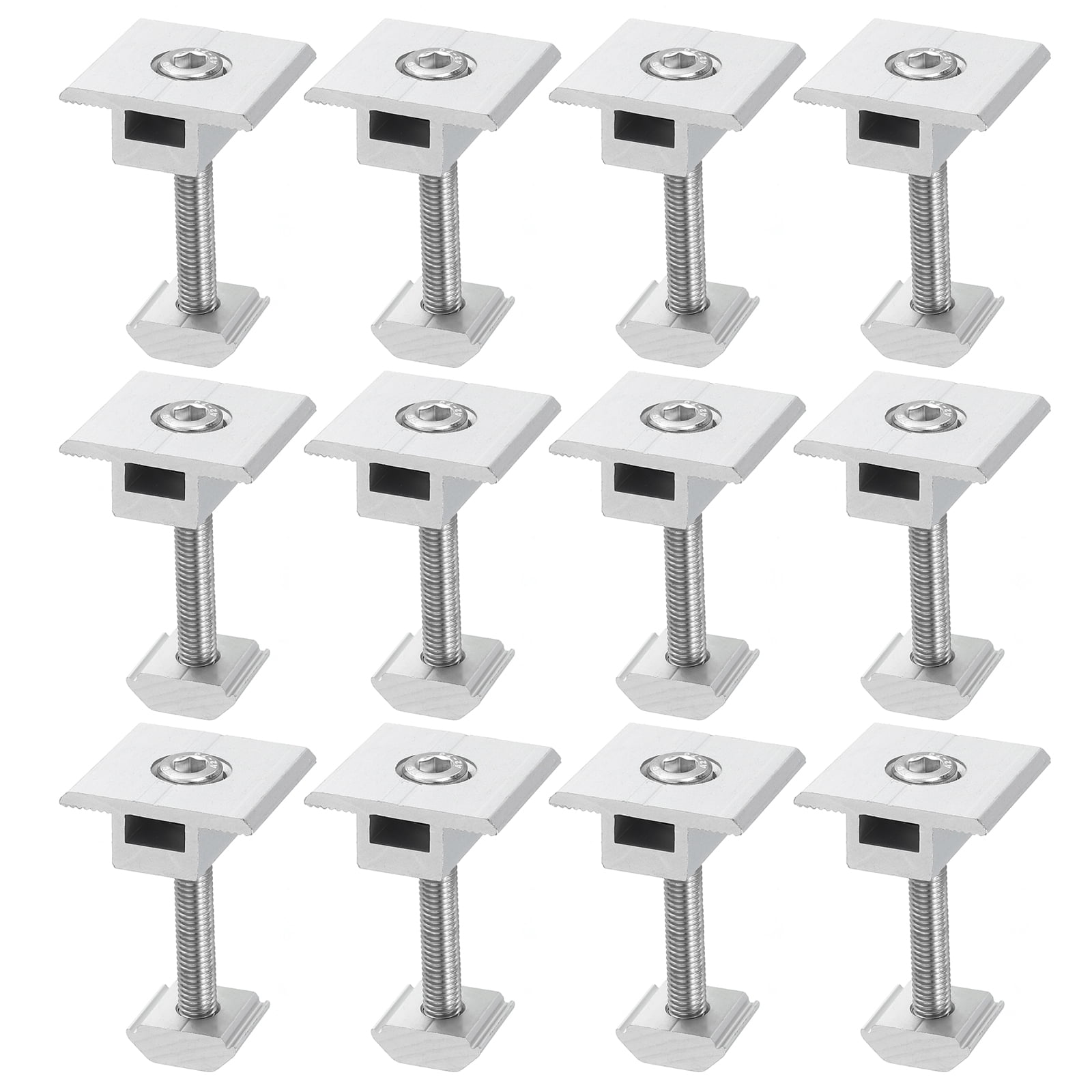 Uxcell 12Pcs Solar Panel Middle Clamp, 45mm Aluminum Solar Panel Center ...
