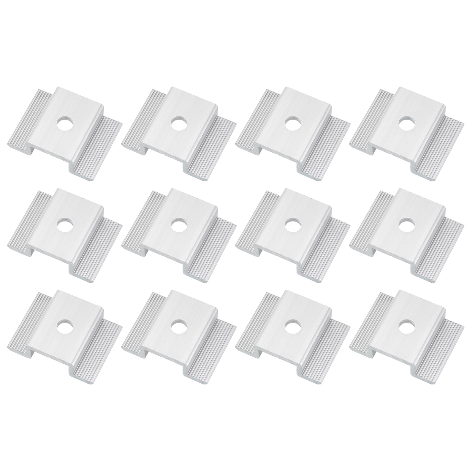 Uxcell 12Pcs Solar Panel Mount Mid Clamps, 1.06" Aluminum Solar Mid ...