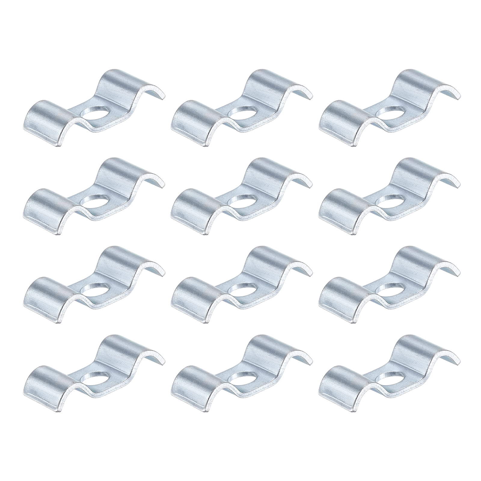 Uxcell 12Pcs Stainless Steel Double Line Clamp 6 mm / 1/4 inch Fuel ...