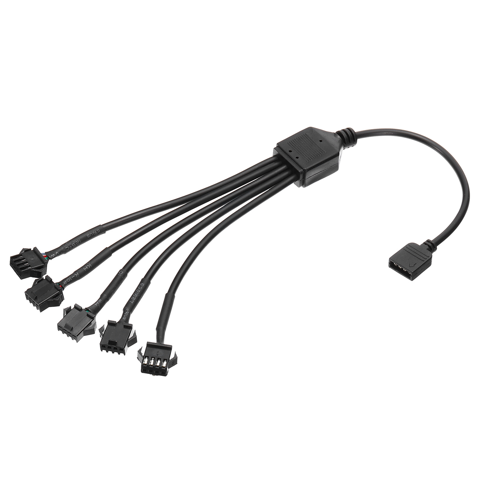 Uxcell 12V 4 Pin Splitter Cable, PWM Fans RGB Power Cord with 1 to 5 ...