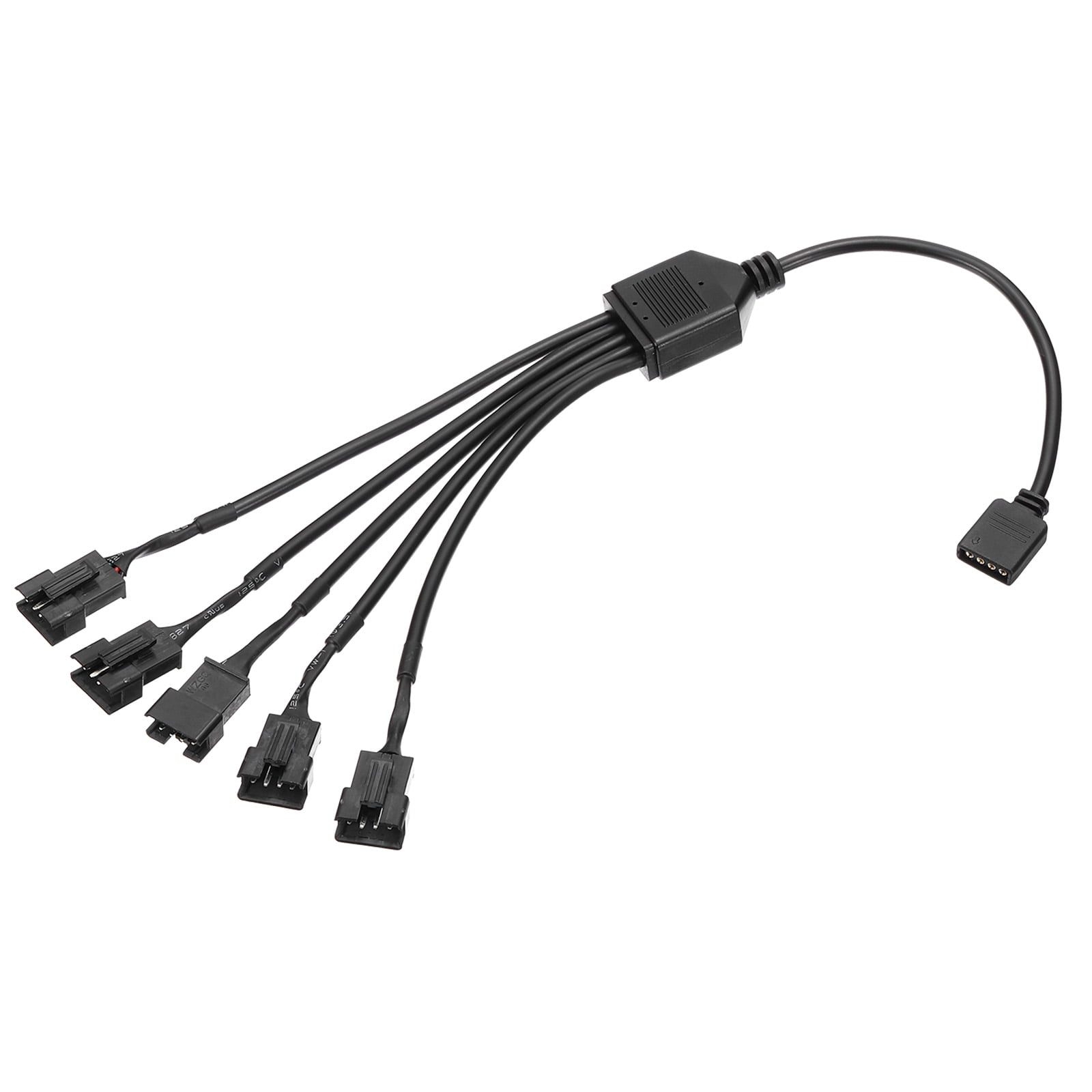Uxcell 12V 4 Pin Splitter Cable, PWM Fans RGB Power Cord with 1 to 5 ...