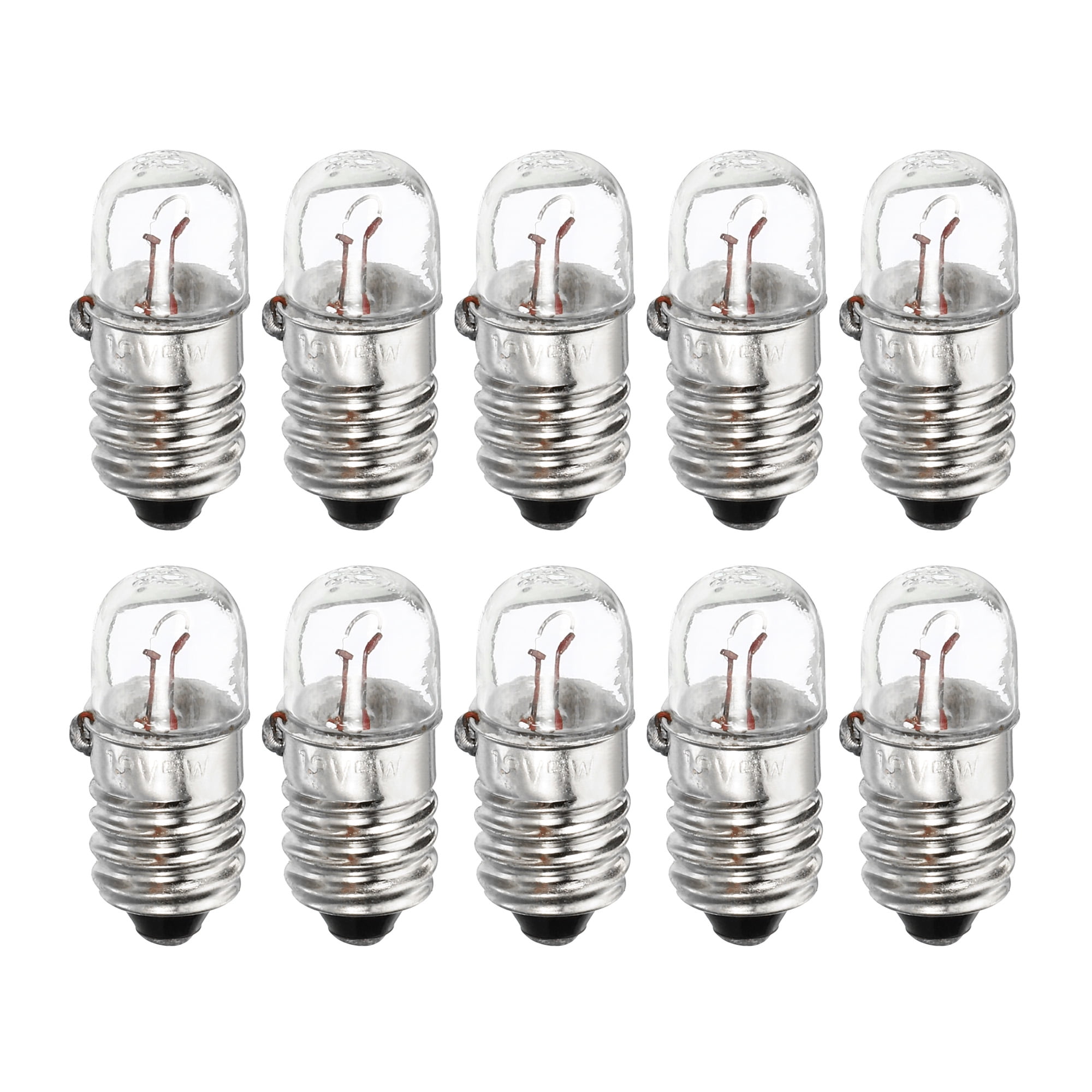 Uxcell 12V/5W E10 Warm Yellow Light Mini Incandescent Bulbs with Box 1 ...