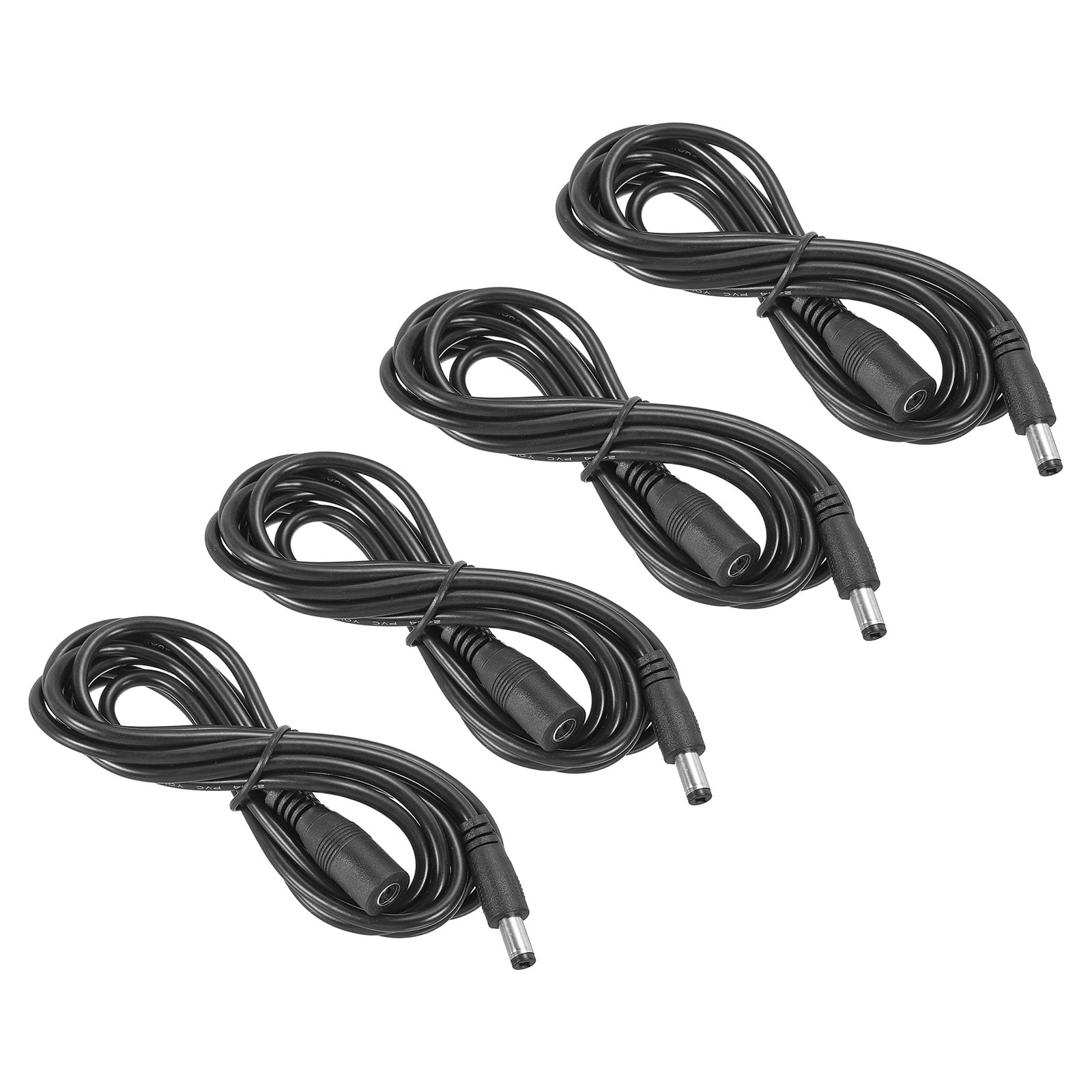 Uxcell 12V DC Power Extension Cable, 4 Pack 5.5mmx2.1mm Male to Female ...