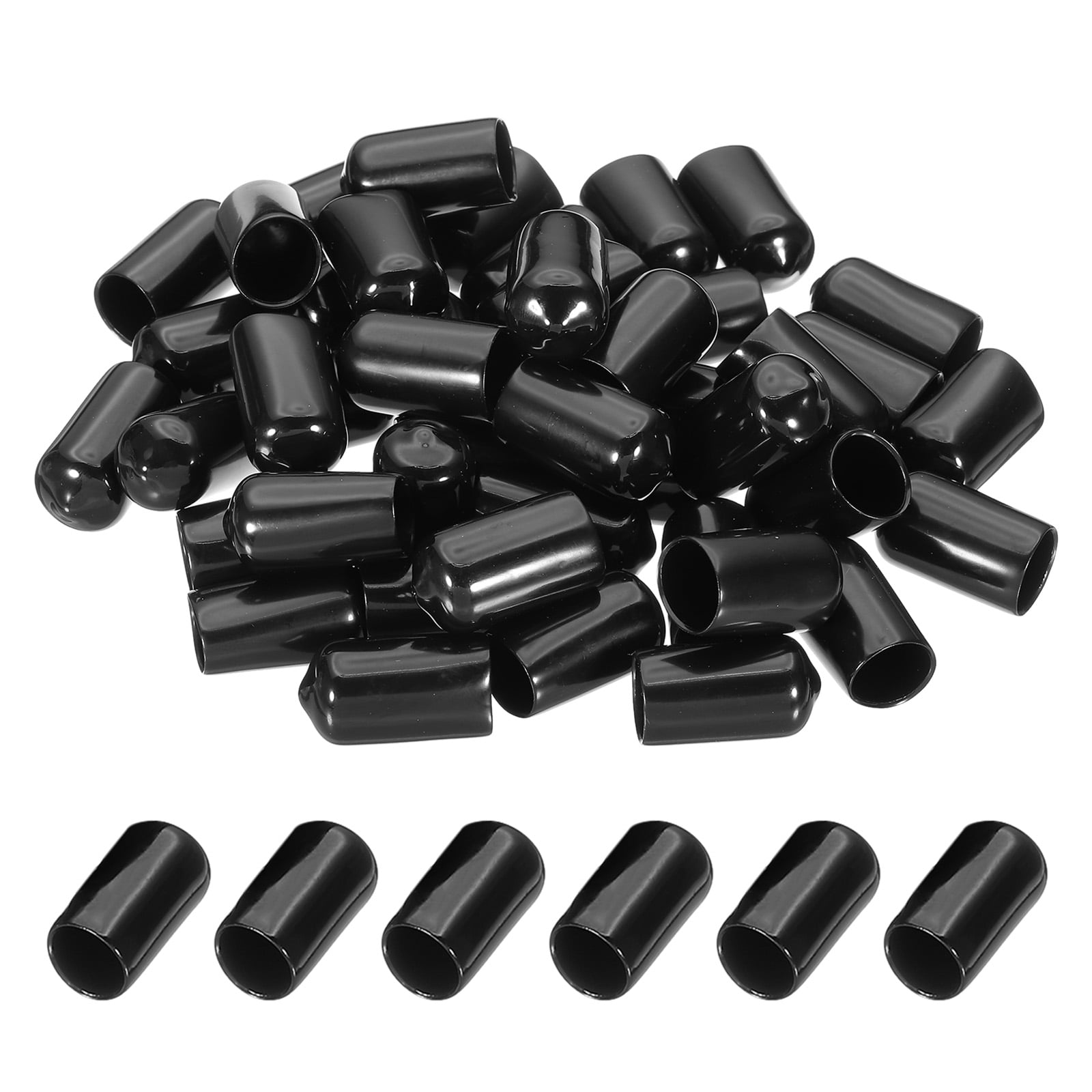Uxcell 12mm/0.47" Rubber End Caps 44Pcs Covers Flexible Caps Covers ...