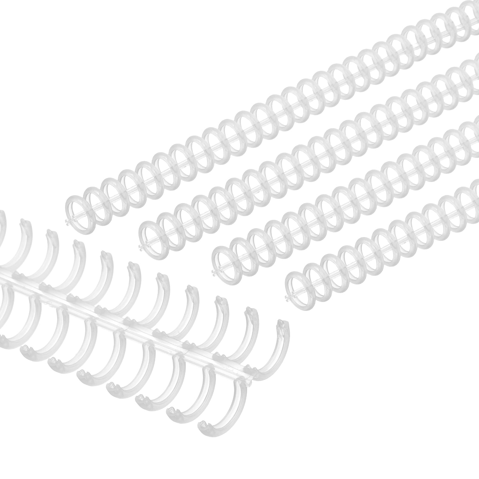 Uxcell 12mm(1/2") Plastic Spiral Binding Coils, 30 Pcs Binding Spirals 85 Sheet Capacity Binding ...
