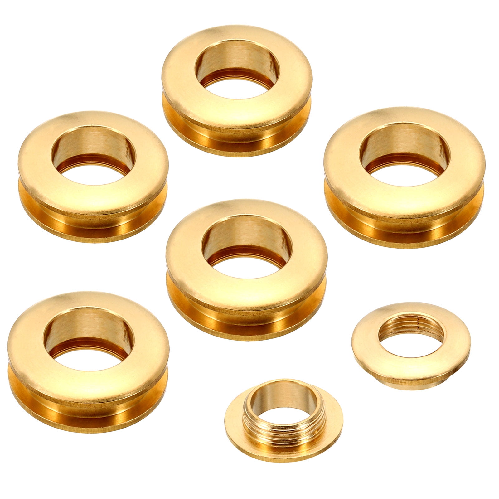 Uxcell 12mm(1/2 inch) Solid Brass Hole Eyelets, 6 Pcs Arc Surface Self ...
