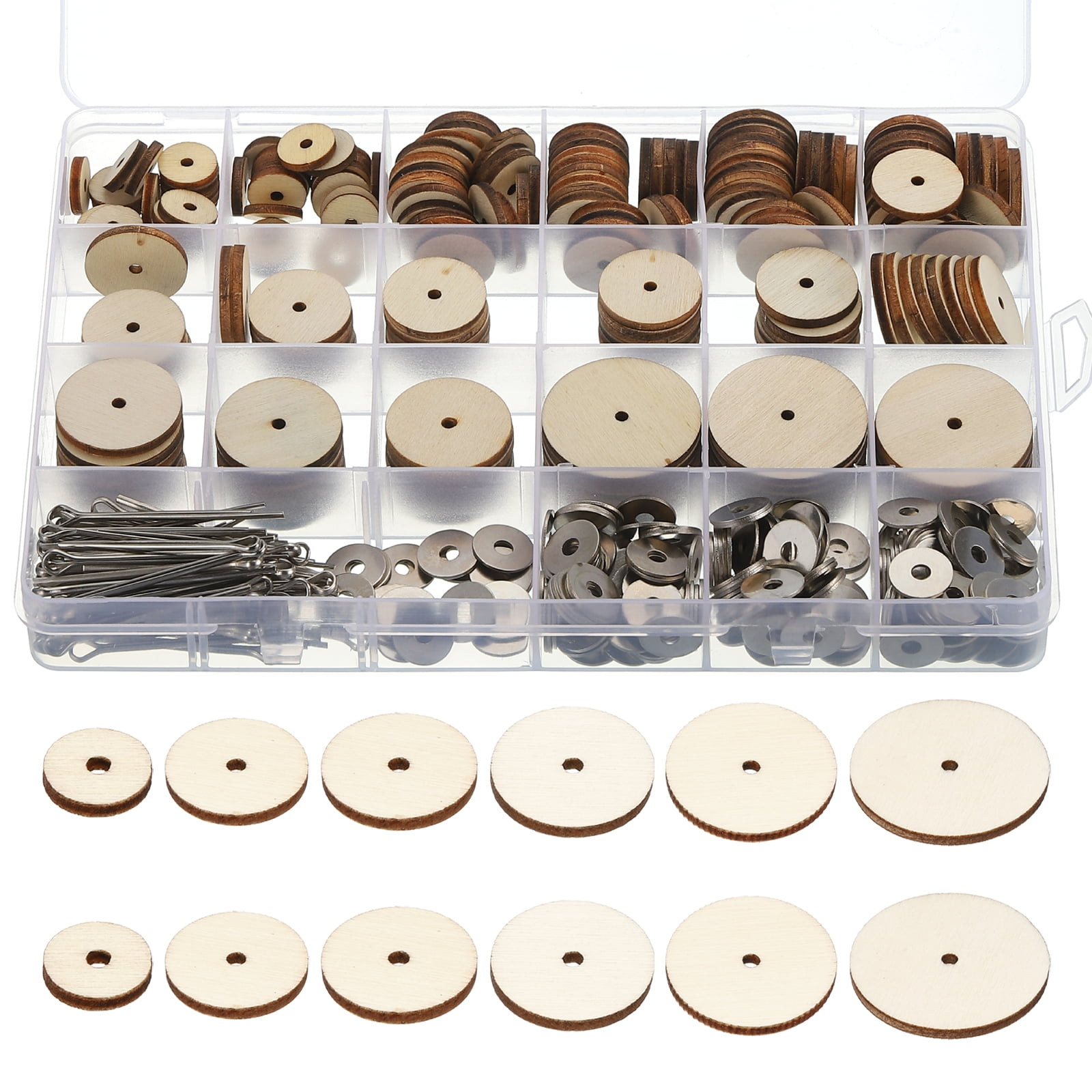 Uxcell 12mm-30mm 6 Sizes Doll Joints, 100 Set Removable Cotter Pin ...