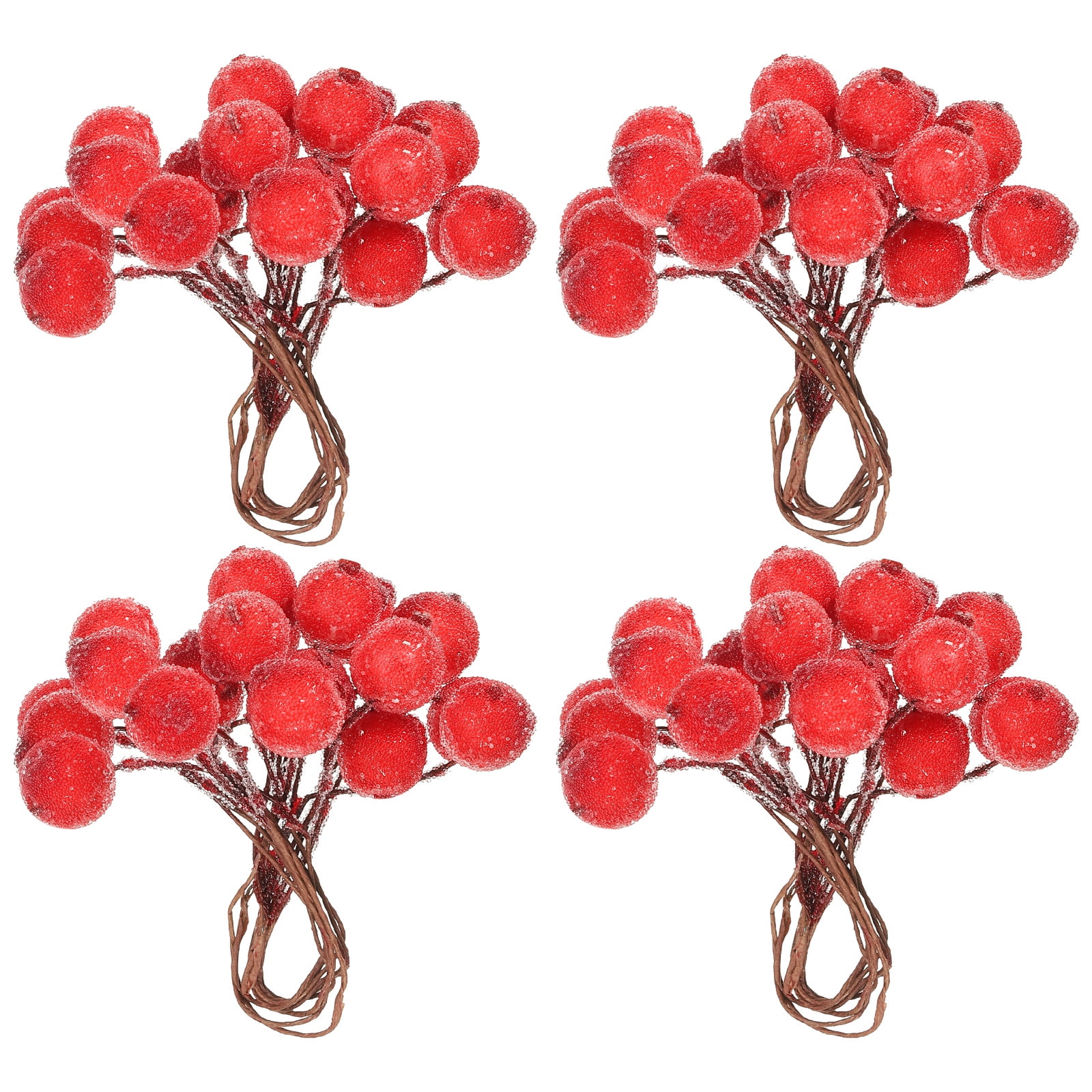 Uxcell 12mm Artificial Berry, Artificial Holly Berries Faux Frosted ...