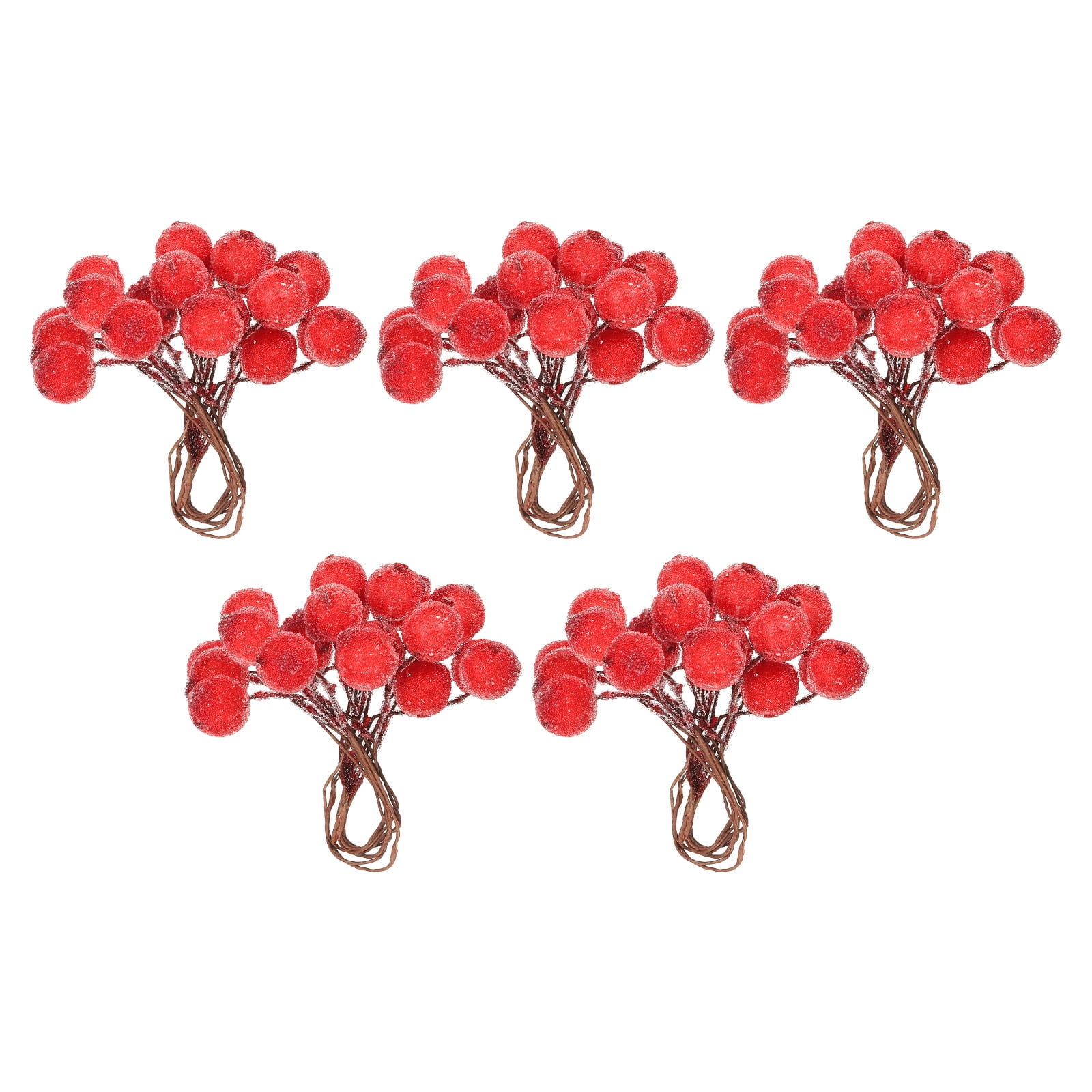 Uxcell 12mm Artificial Berry, Artificial Holly Berries Faux Frosted ...