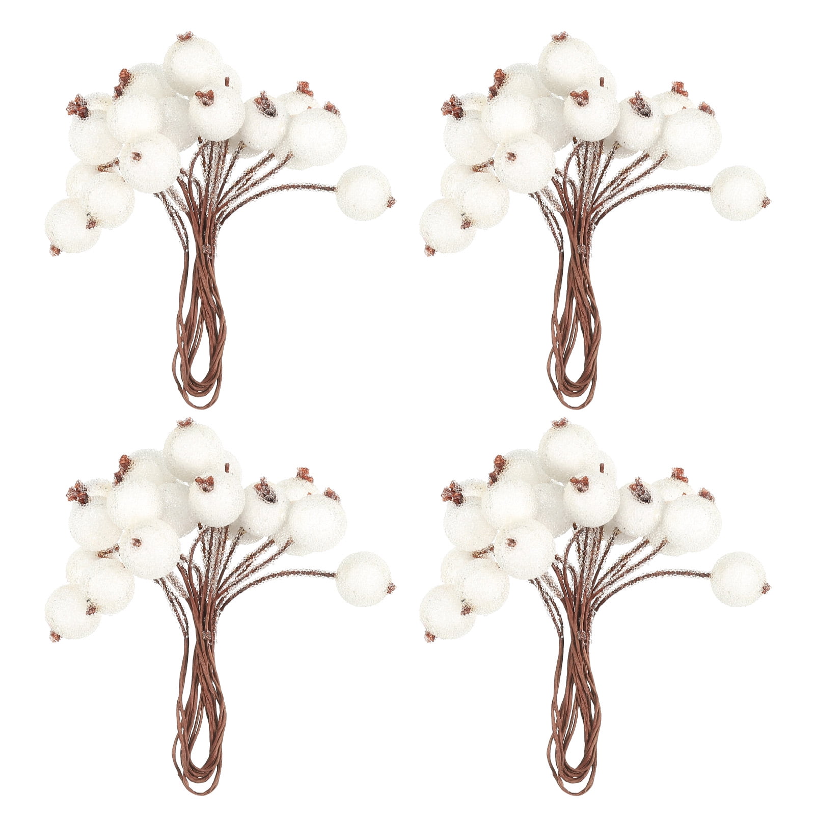 Uxcell 12mm Artificial Berry, Artificial Holly Berries Faux Frosted ...