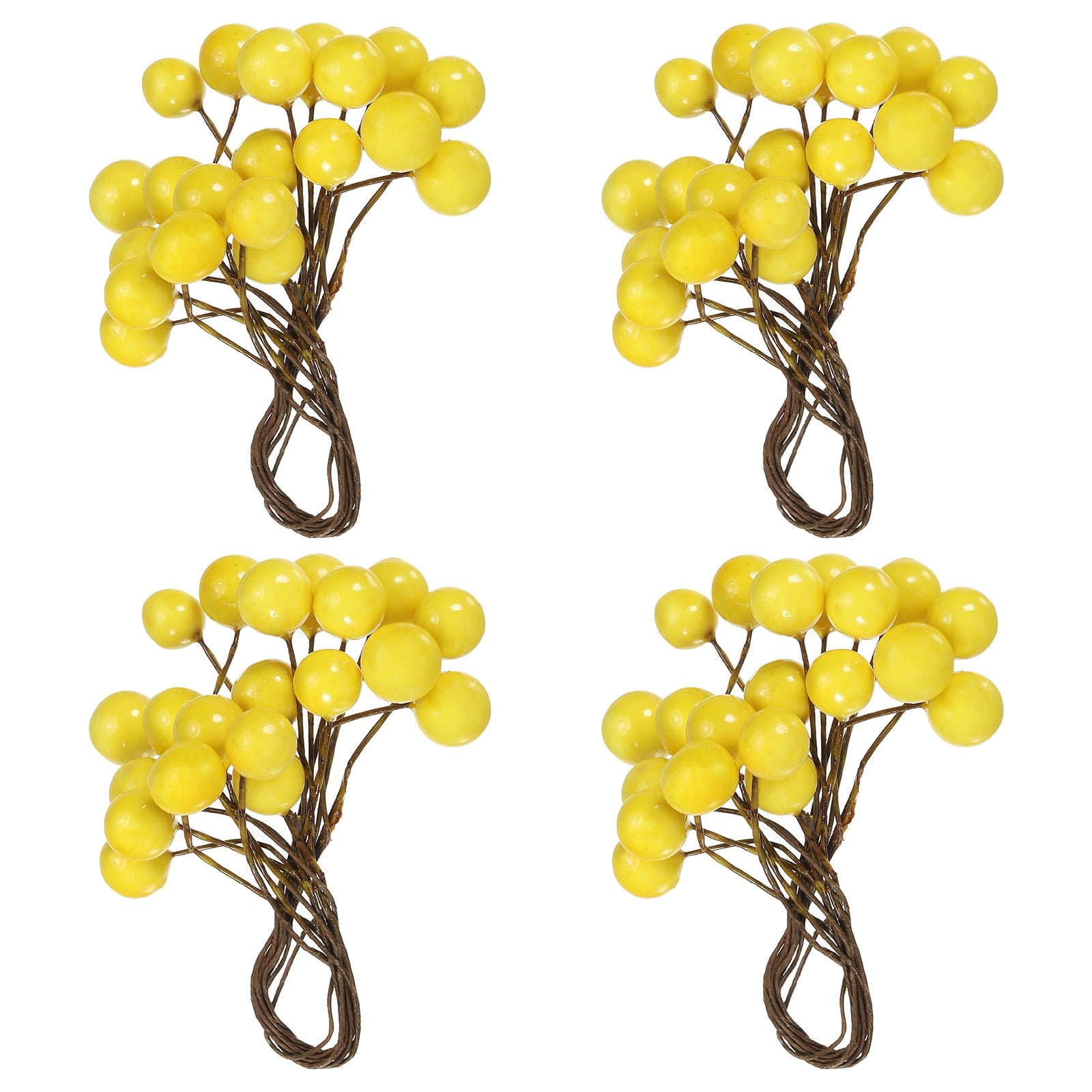 Uxcell 12mm Artificial Berry, Artificial Holly Berries Faux Frosted ...