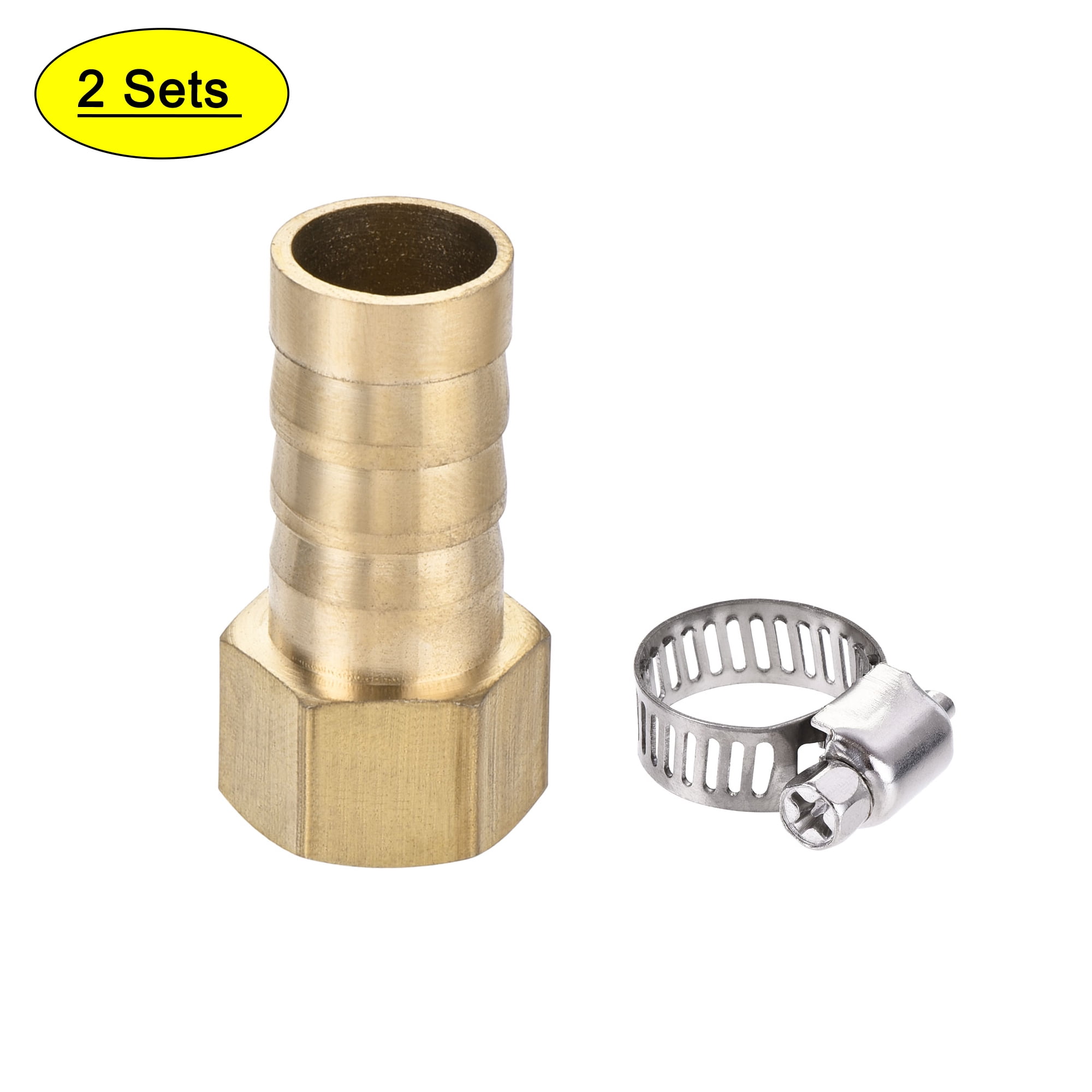 Uxcell 12mm Barbed x G1/4 Female Barb Hose Fitting Brass with Hose ...